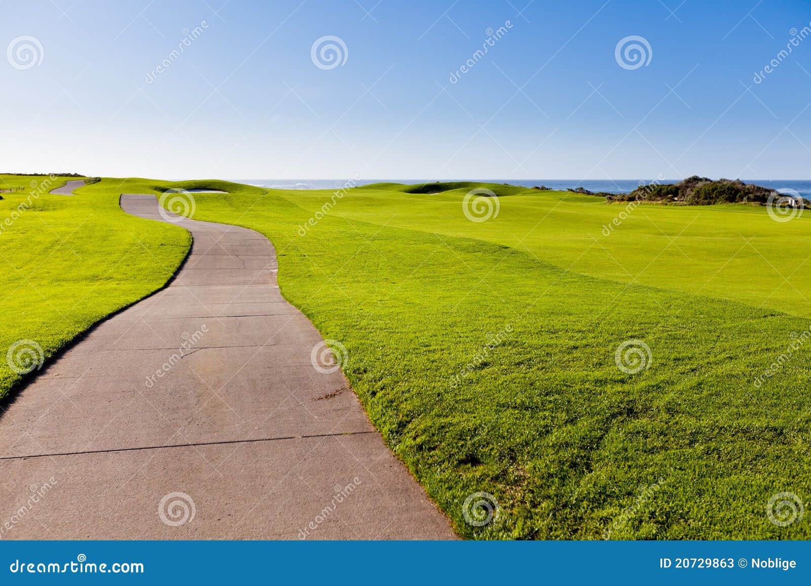 Road at he golf course stock image. Image of landscape - 20729863