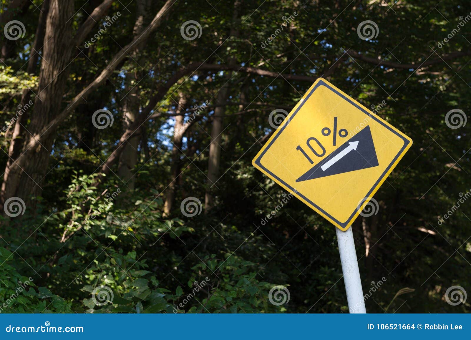 Steep Grade Hill Traffic Sign Stock Photo - Image of highway ...