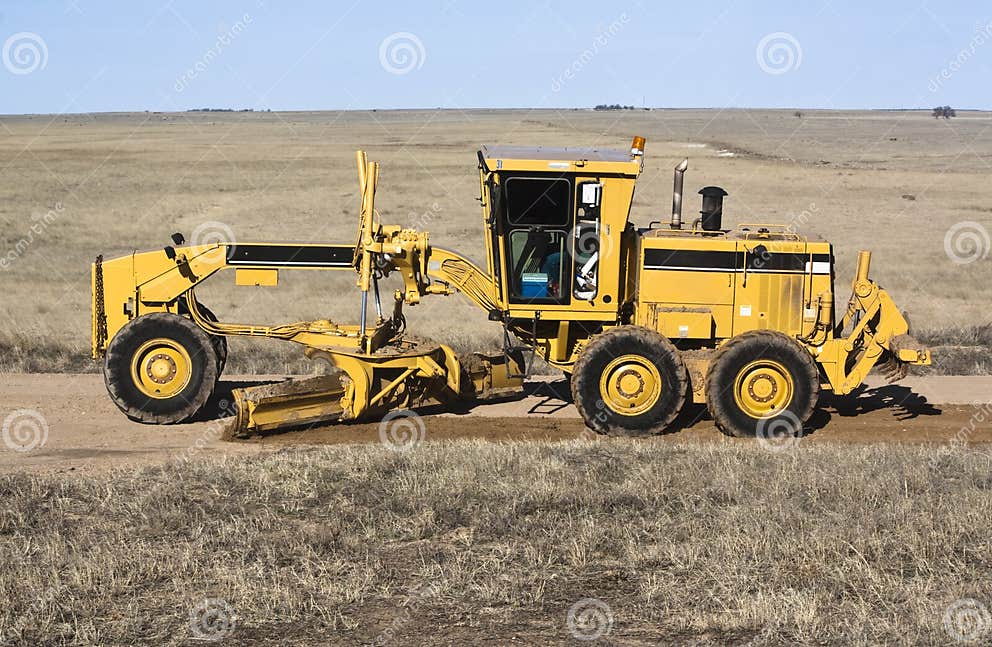 Road Grader stock image. Image of mover, grading, yellow - 13642085