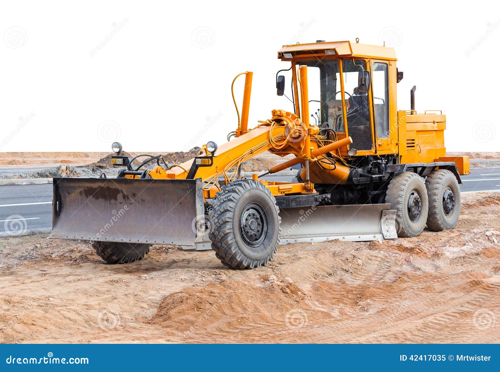 Road grader stock image. Image of heavy, machinery, transport - 42417035
