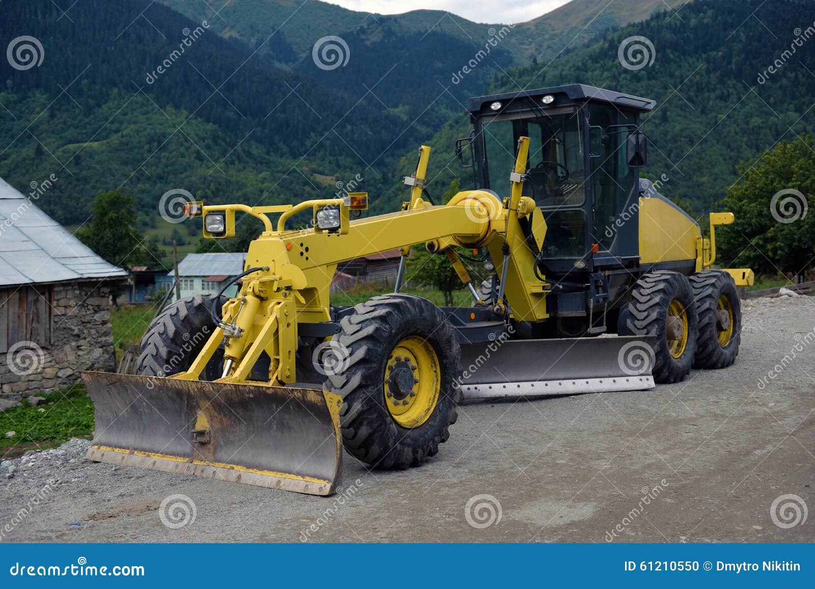 Road grader stock photo. Image of hydraulic, sand, transport - 61210550