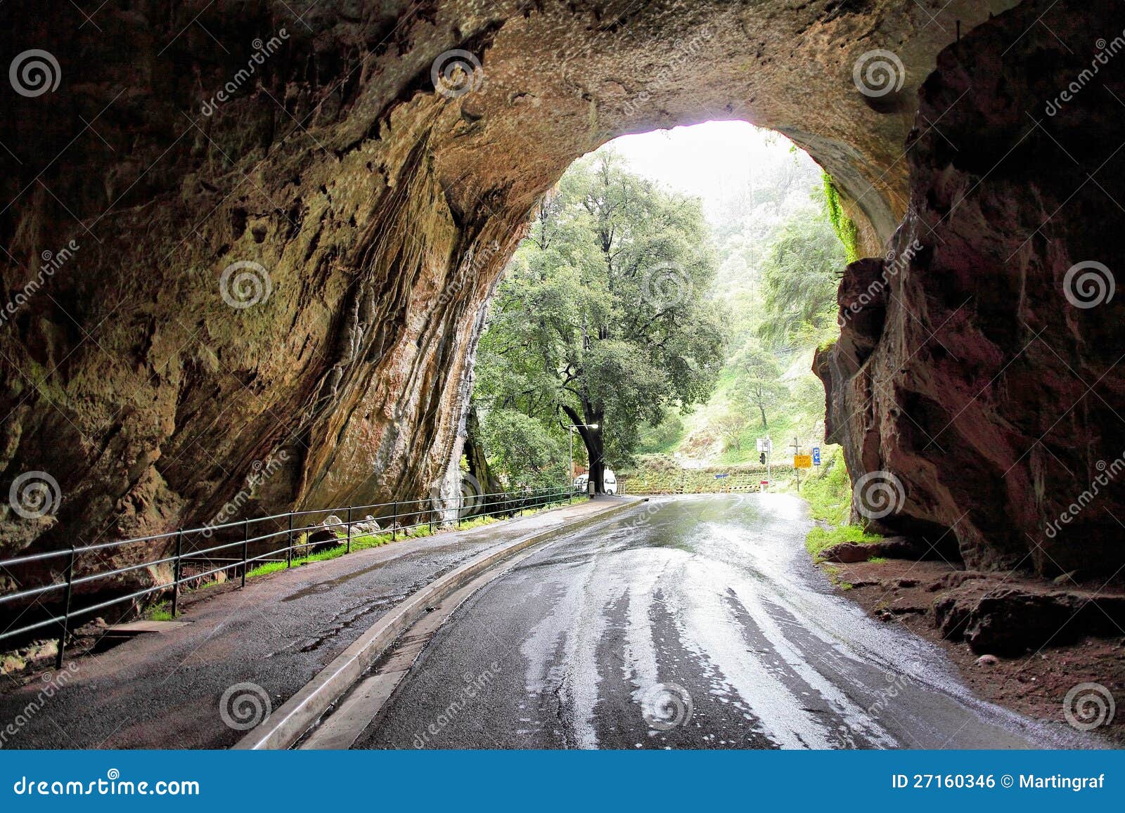 Road through Grand Arch Cave Stock Photo - Image of history, access ...