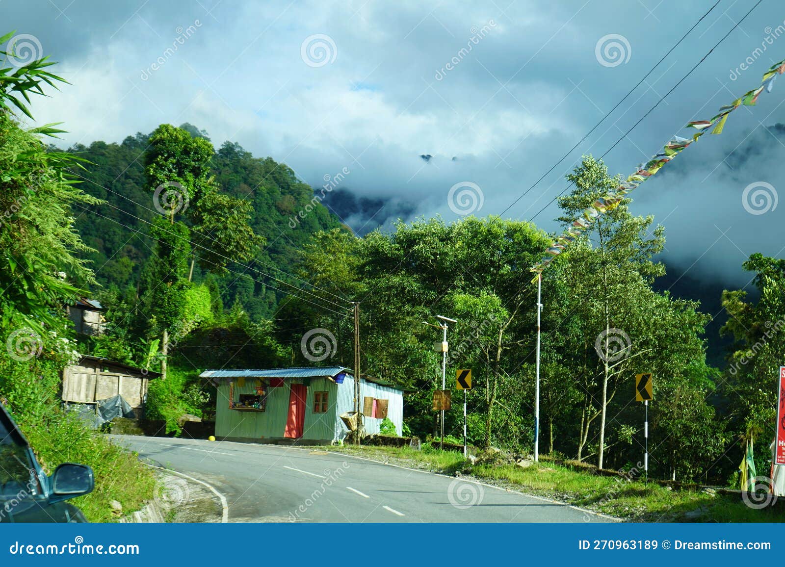 Road and Greenery Nature of Himalayan Range Village 2 Stock Image ...