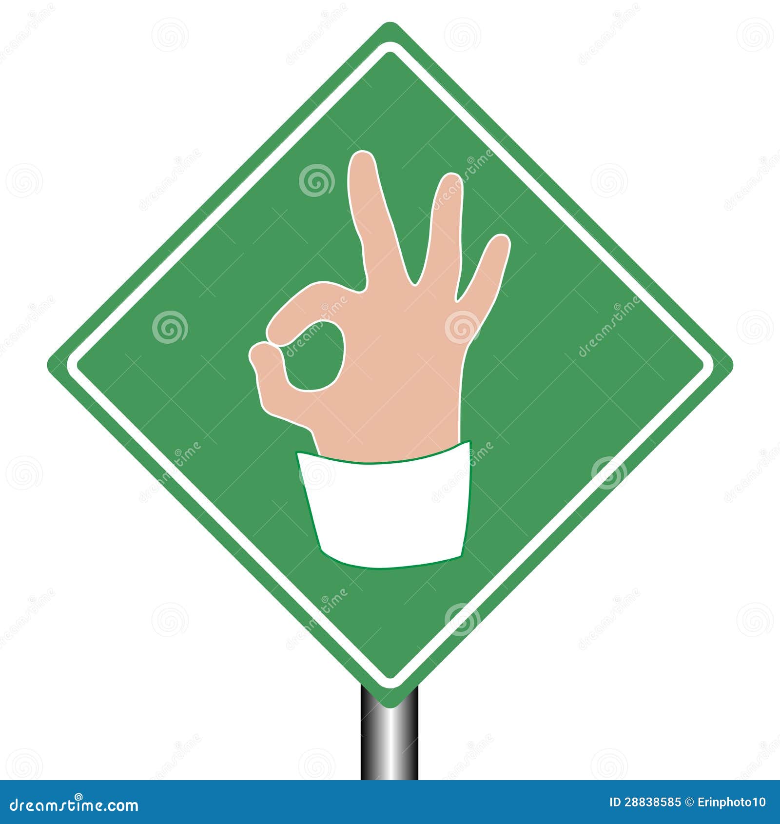 Road Help Sign Ok As Hand Gesture Stock Vector - Illustration of ...