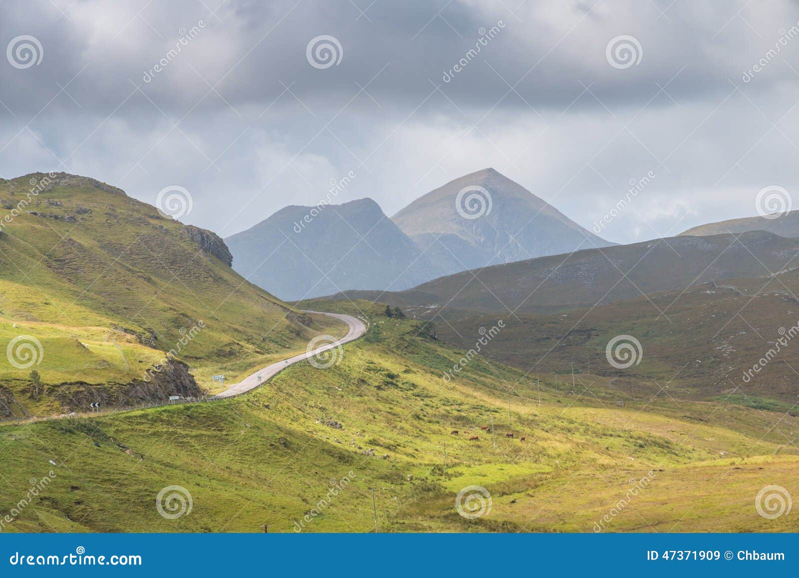 Road into the Highlands LT stock image. Image of heath - 47371909