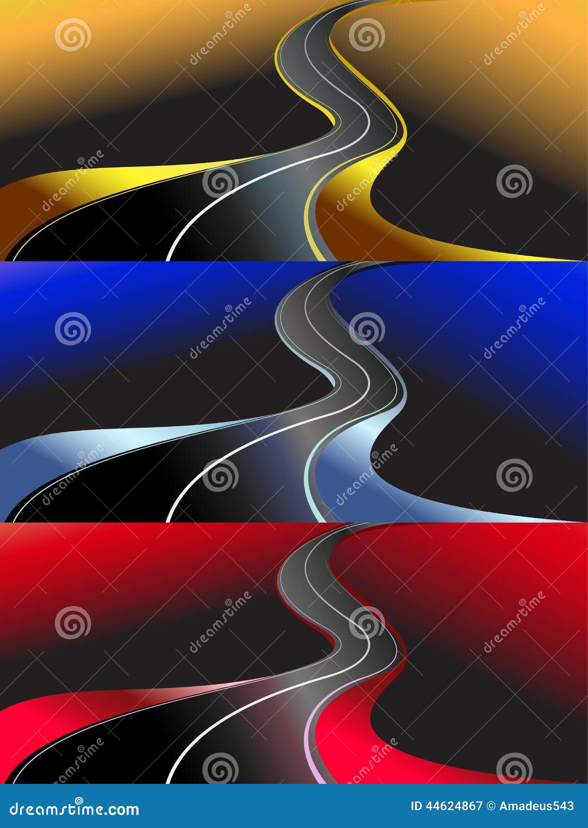 Road Or Highway Backgrounds Cartoon Vector | CartoonDealer.com #44624867