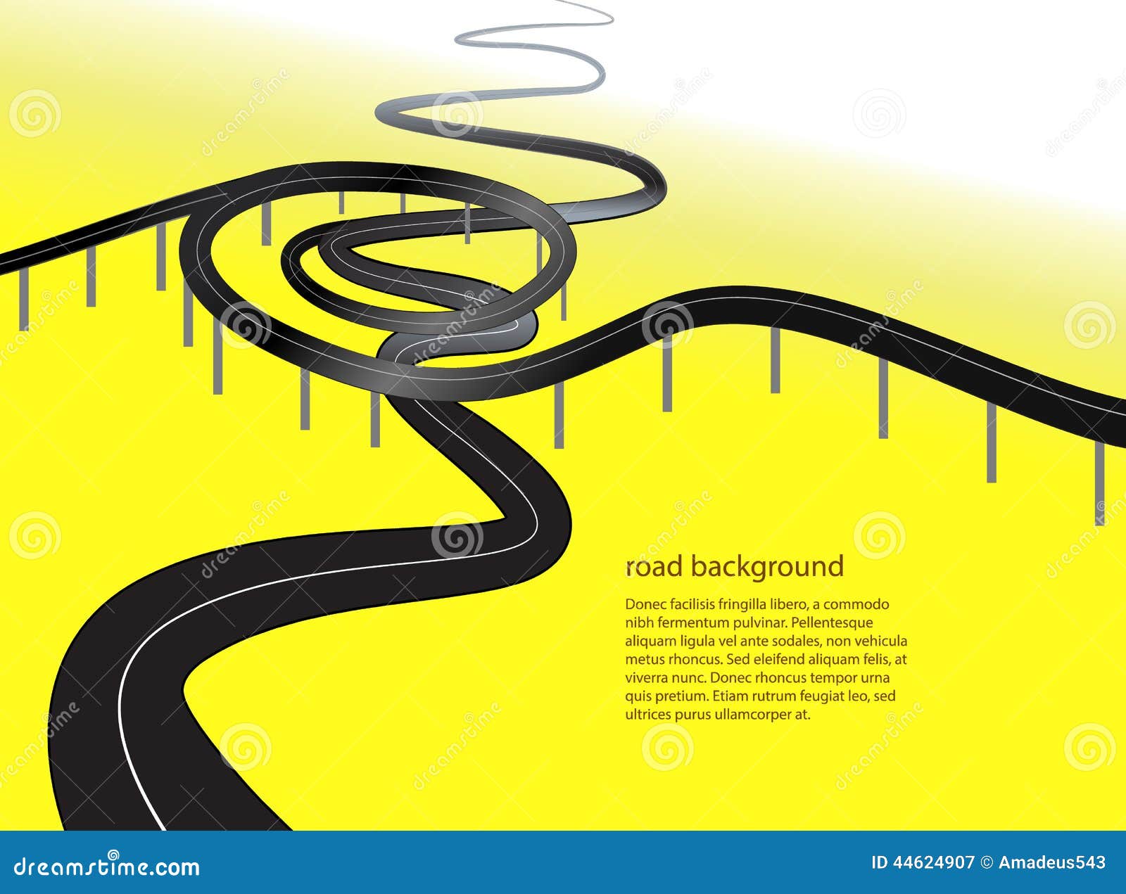 Road or Highway Conceptual Background Stock Vector - Illustration of ...