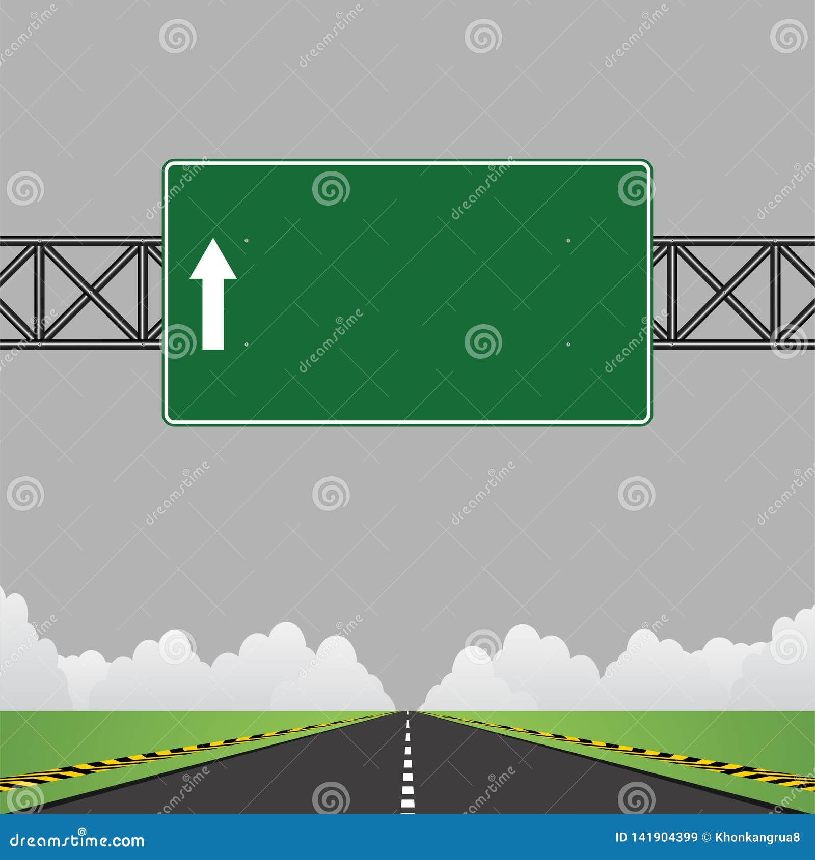 Road Highway Signs,Green Board on Road,Vector Illustration Stock Vector ...
