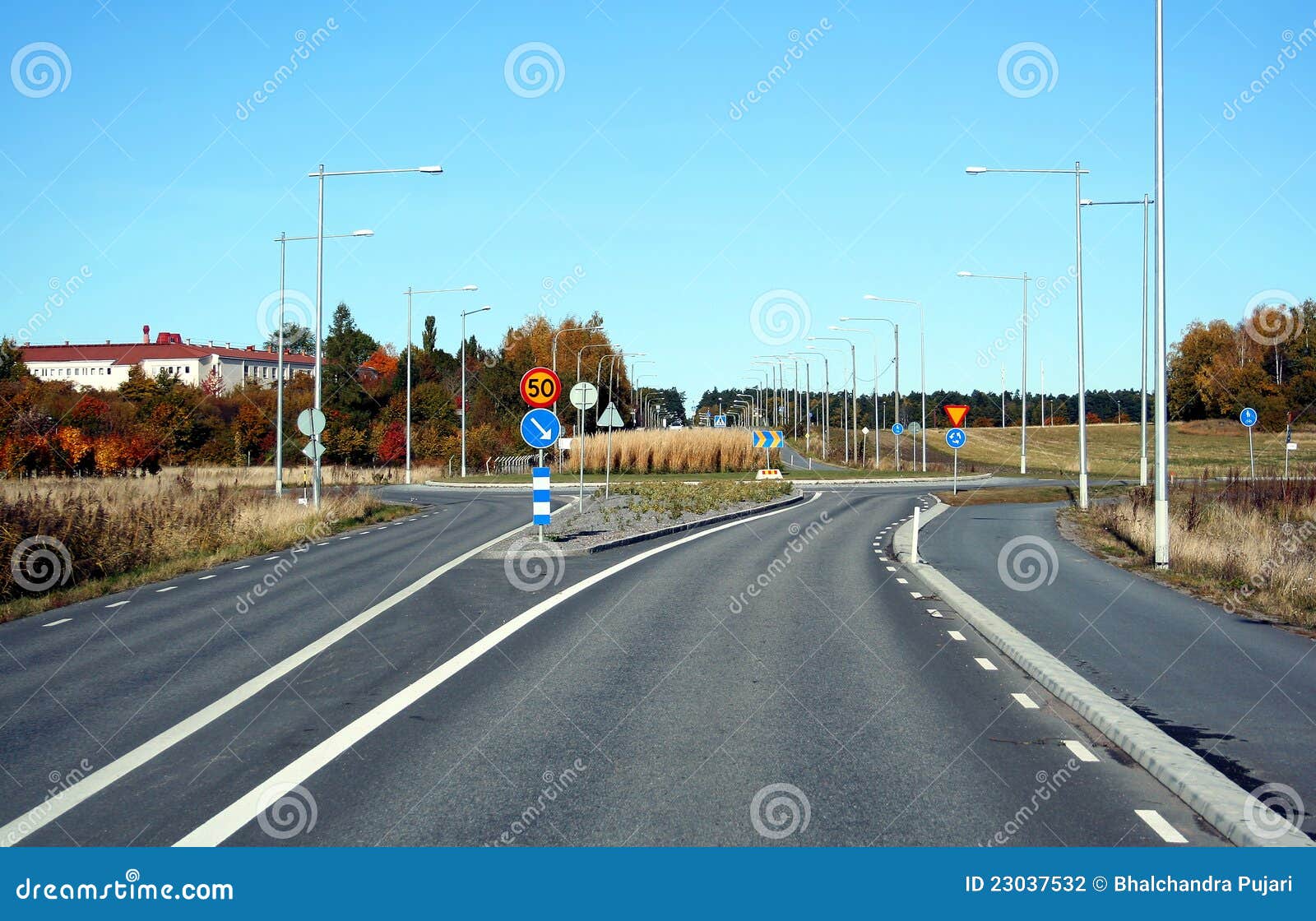 A road / highway / street stock photo. Image of bands - 23037532