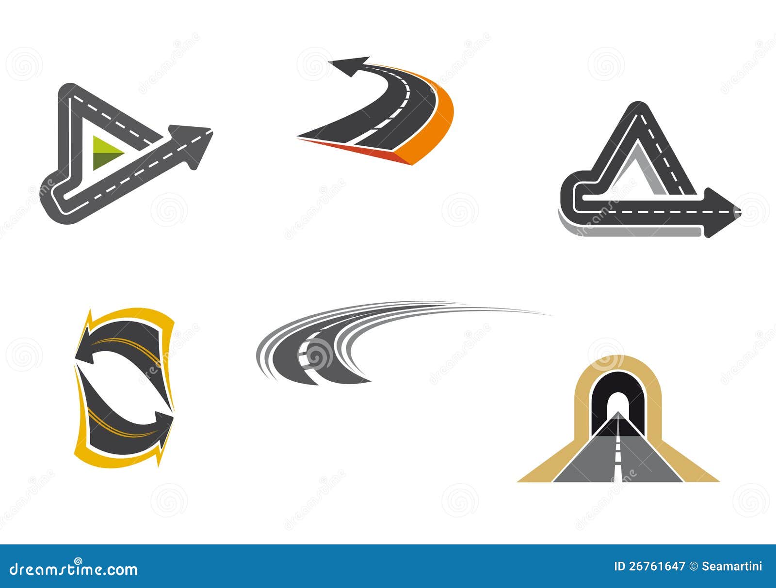 Road And Highway Symbols Royalty Free Stock Photography - Image: 26761647