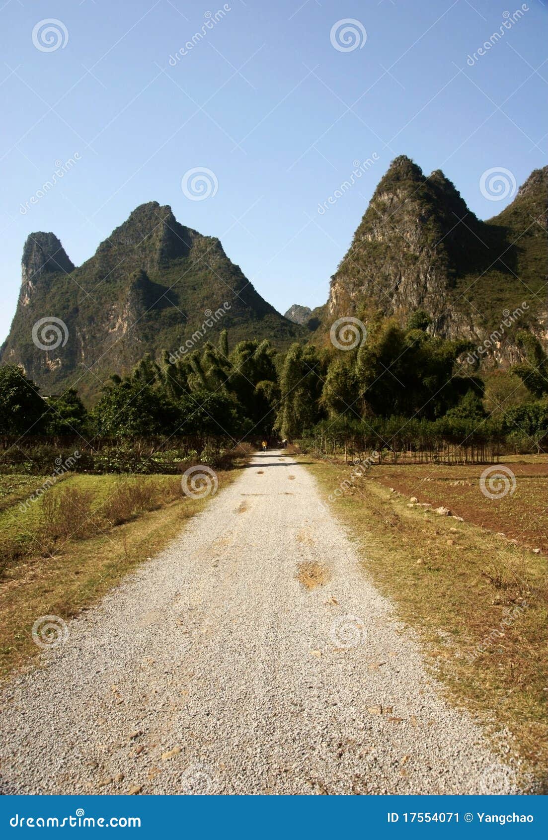 Road with hill stock image. Image of china, road, bamboo - 17554071