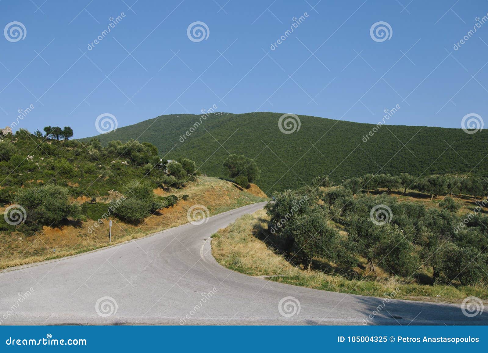 The road on the hill stock image. Image of beautiful - 105004325