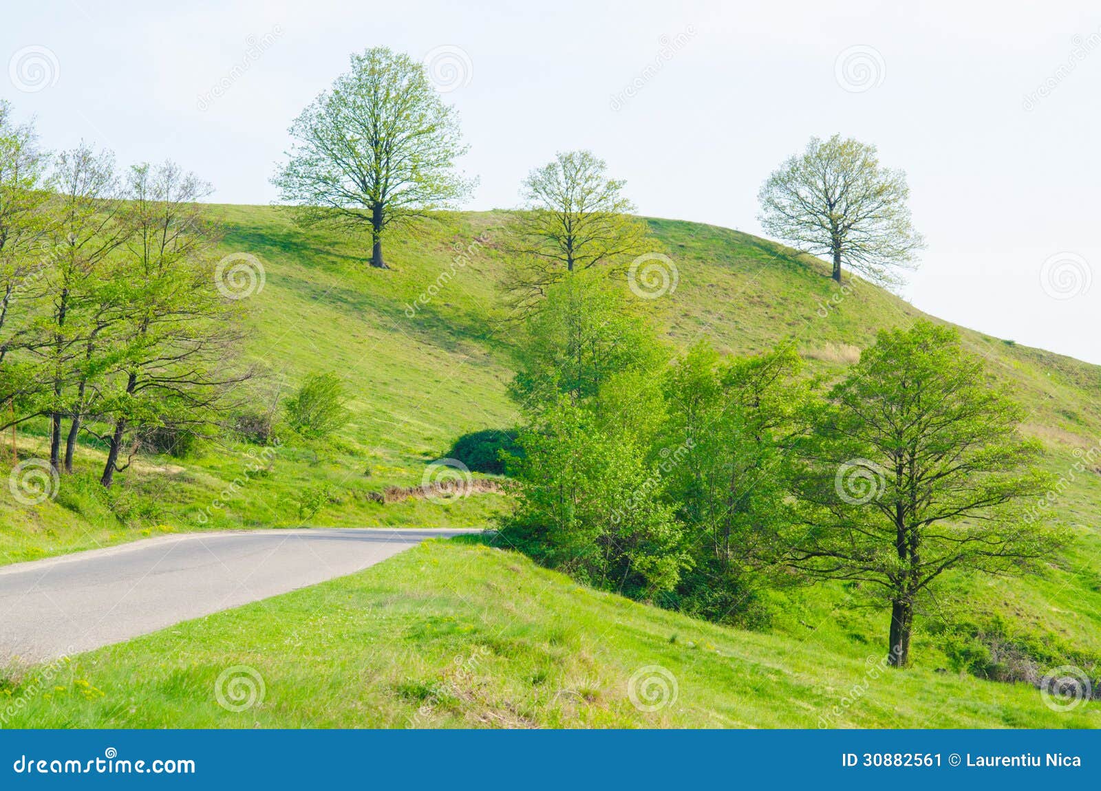 Road through the hills stock image. Image of romania - 30882561
