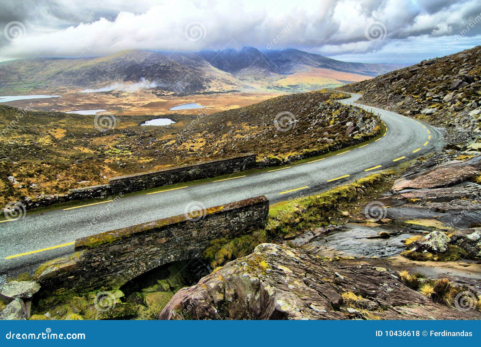 Road in Hills of Dingle Peninsula Stock Photo - Image of high, eire ...