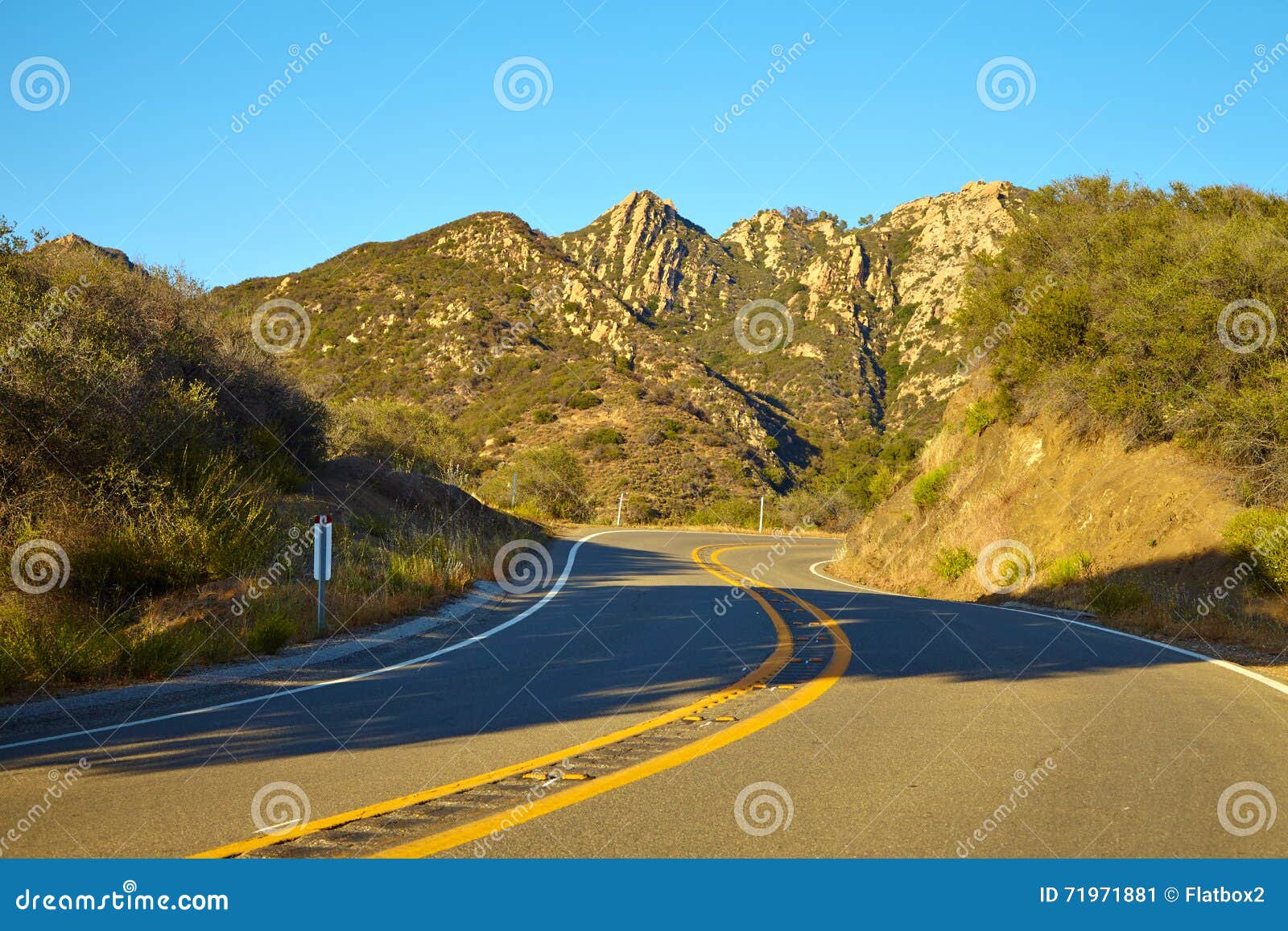 Road through the Hills in Malibu Stock Image - Image of motion, line ...