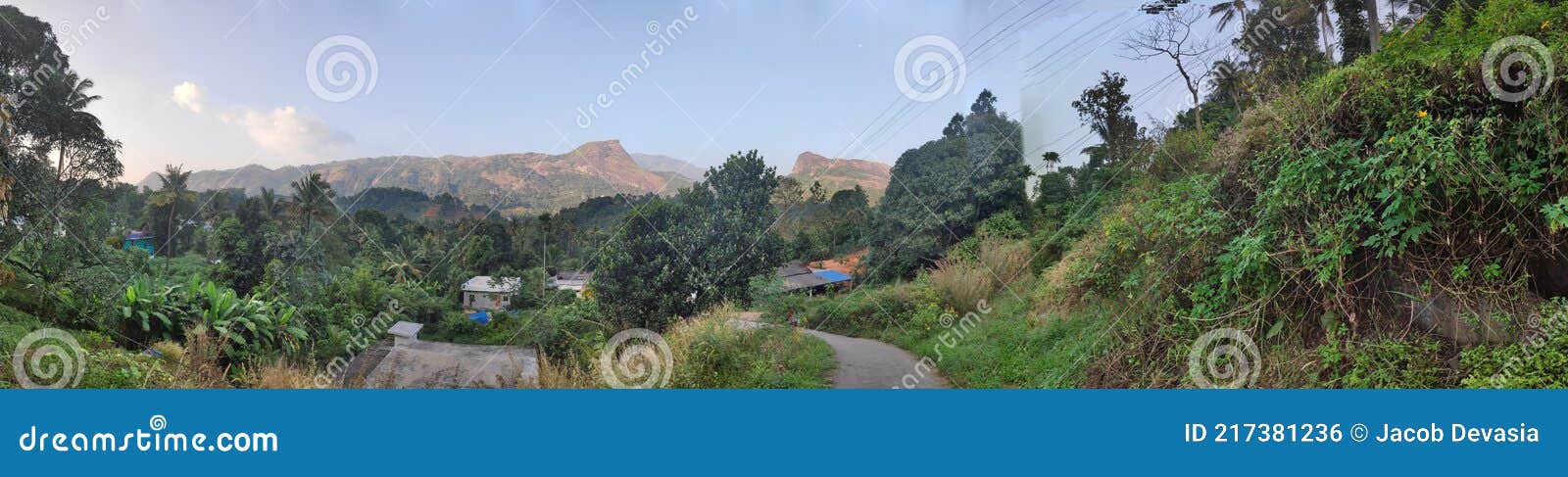 A road through hills stock photo. Image of village, wilderness - 217381236