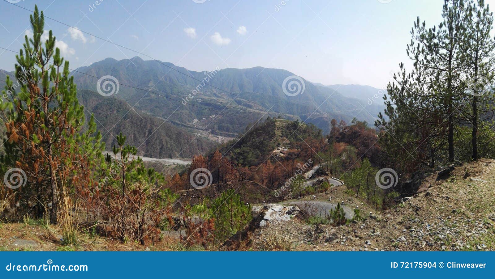 Road in Himalayan Foothills Stock Photo - Image of hillside, foothills ...
