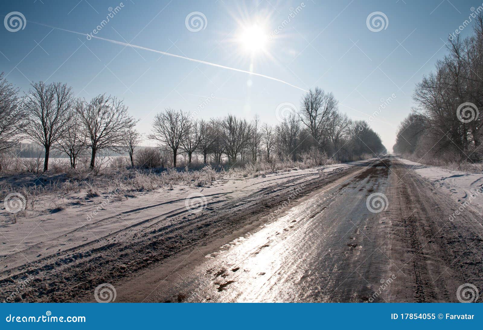 The road in ice stock image. Image of january, winter - 17854055