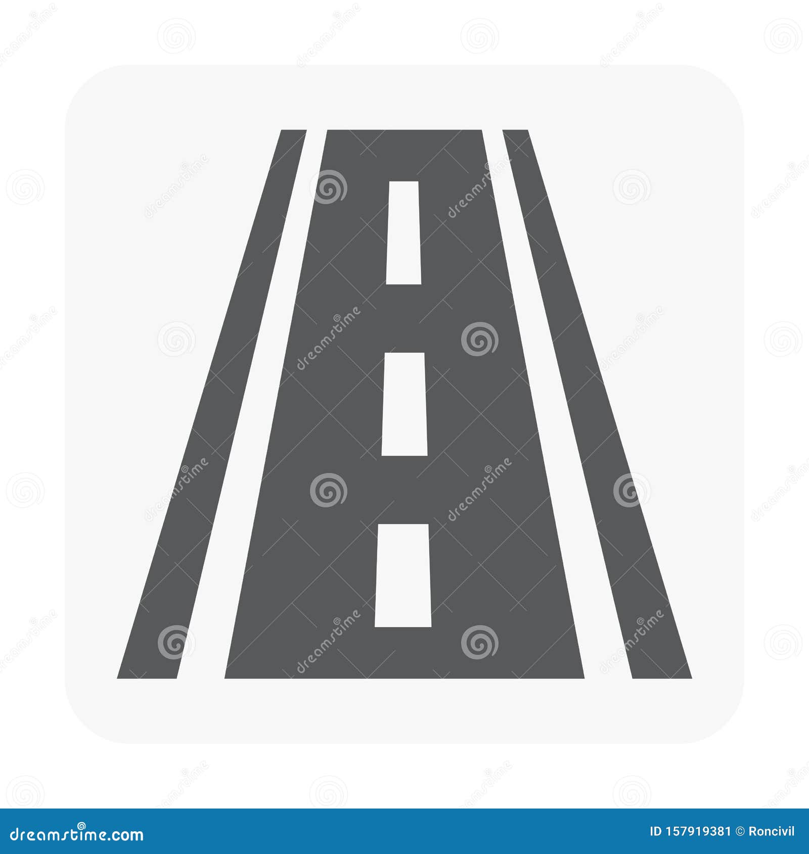 Road icon black stock vector. Illustration of abstract - 157919381