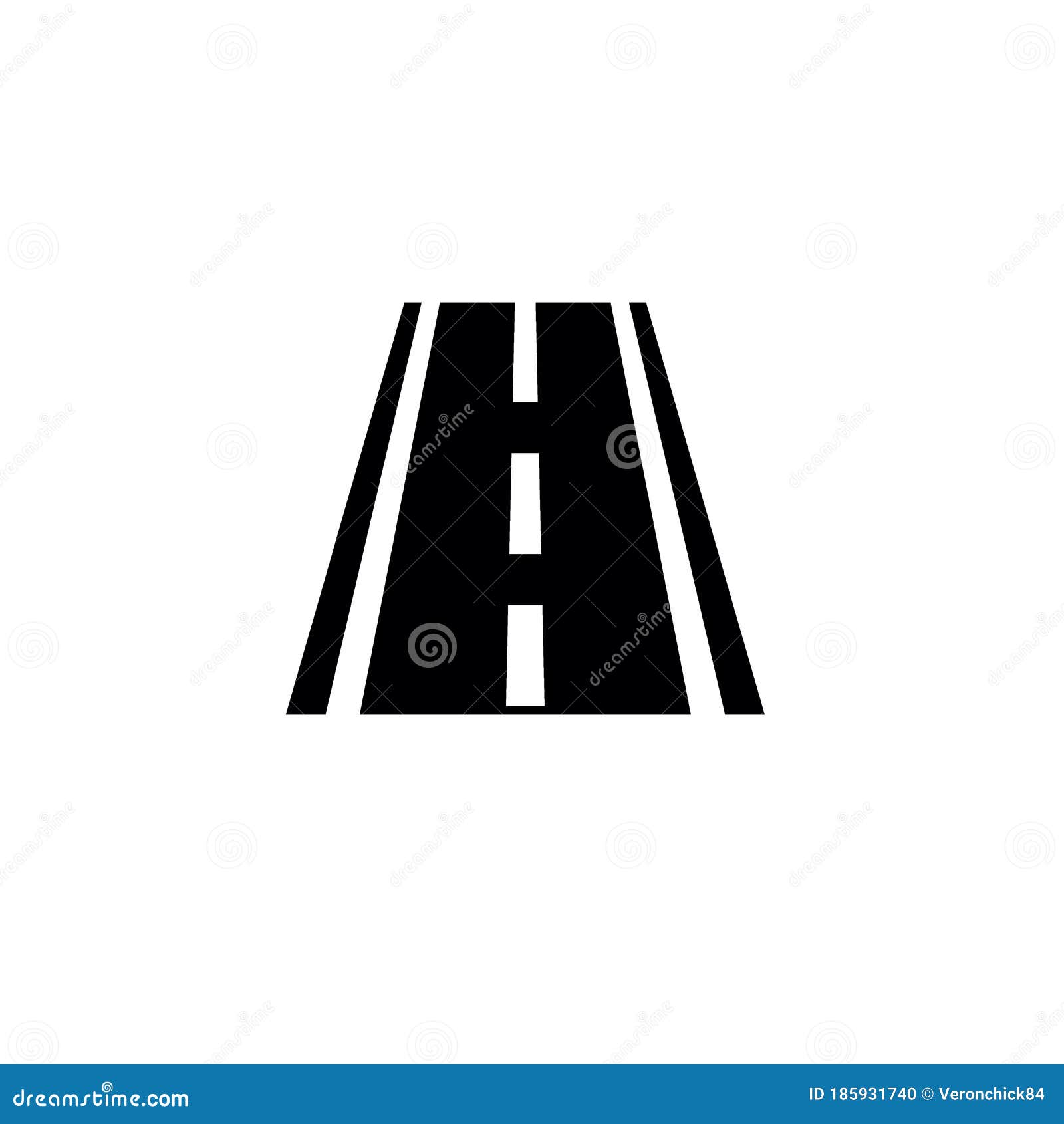 Road Icon. Black Vector Road Sign Stock Vector - Illustration of ...