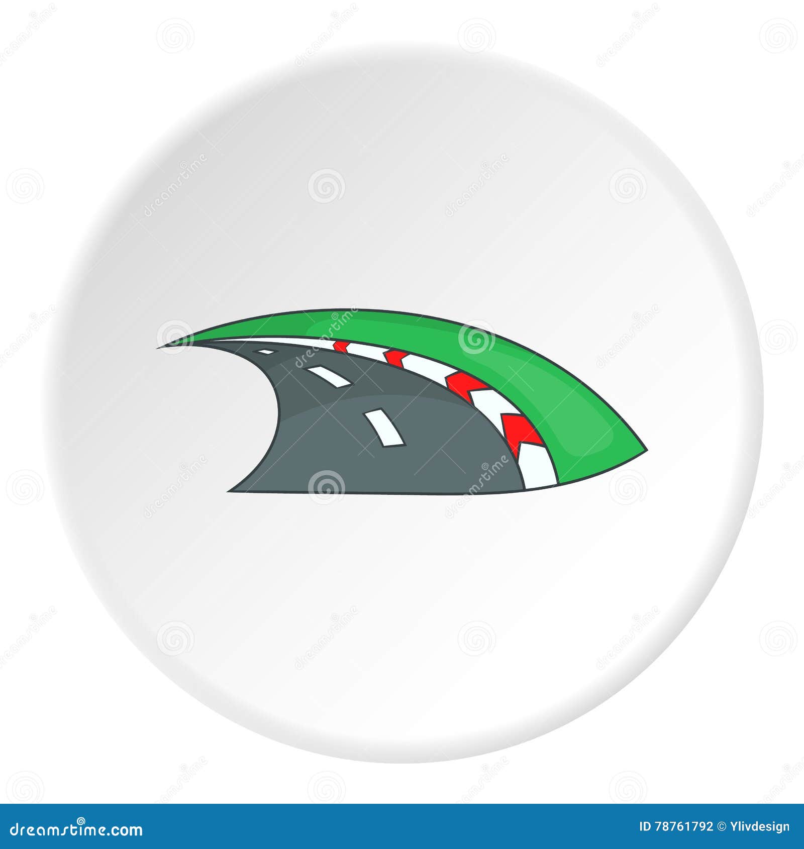 Road icon, flat style stock vector. Illustration of symbol - 78761792