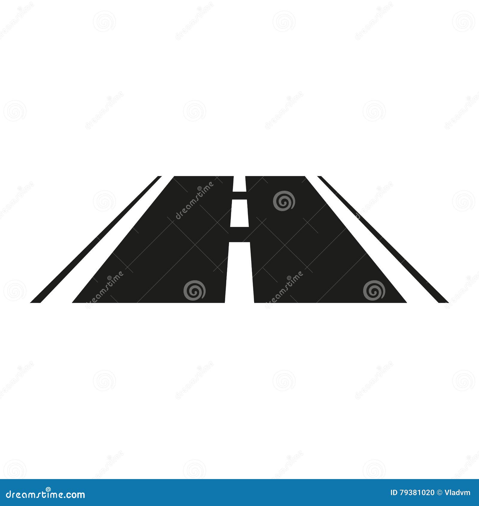 The Road Icon. Highway Symbol Stock Vector - Illustration of race ...