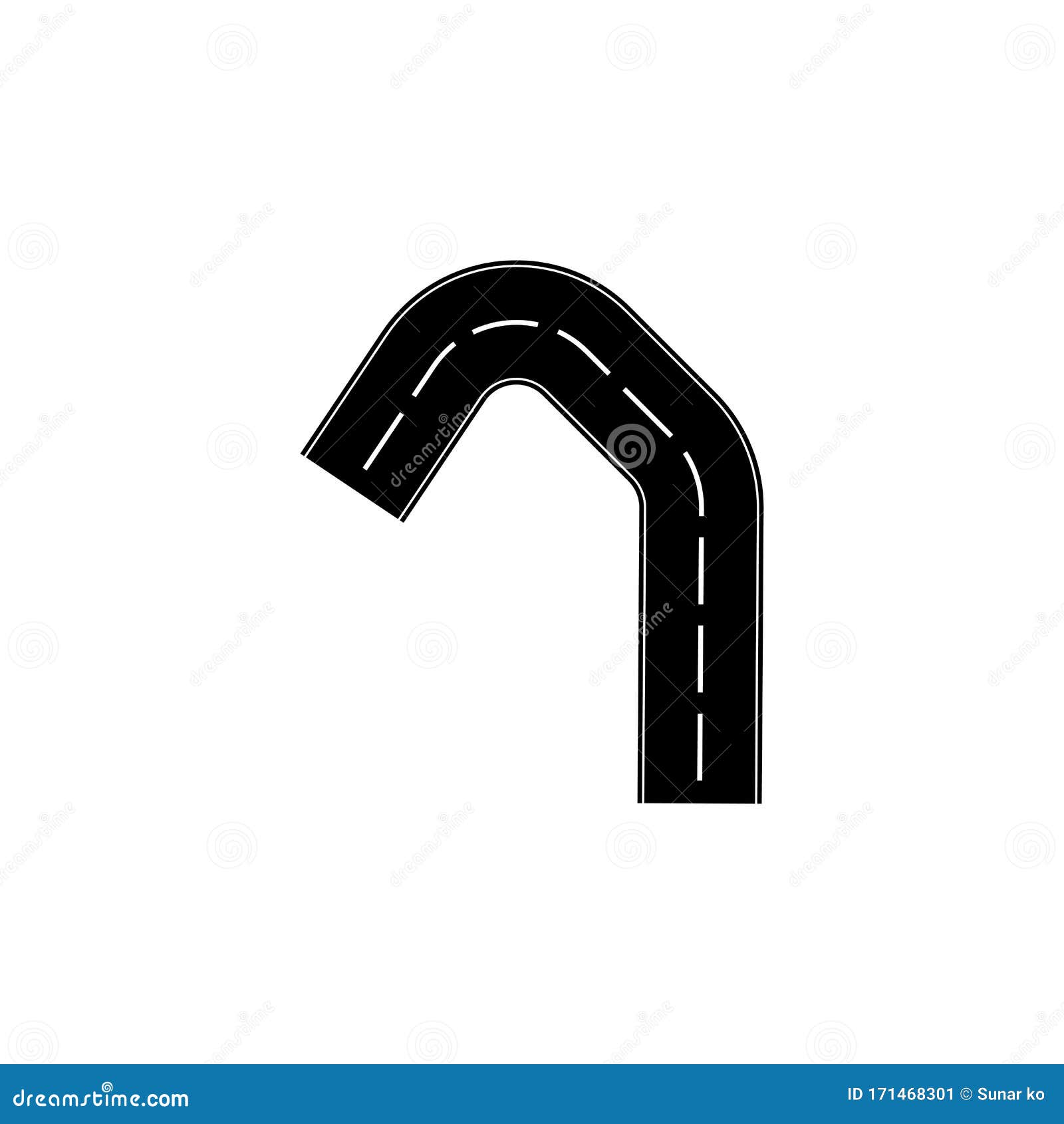 Road Icon Isolated on White Background Stock Vector - Illustration of ...
