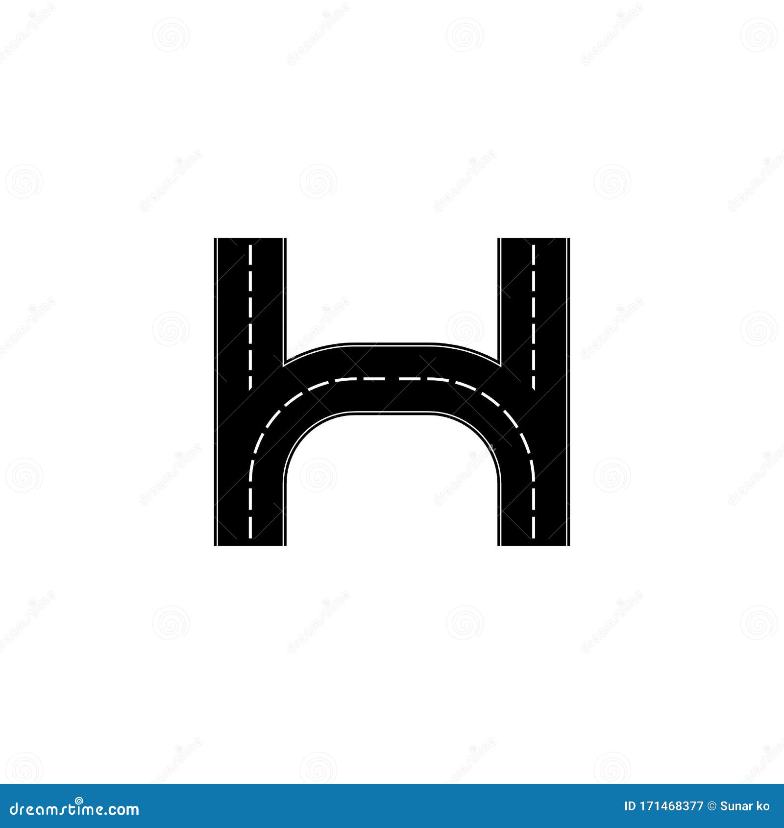 Road Icon Isolated on White Background Stock Vector - Illustration of ...