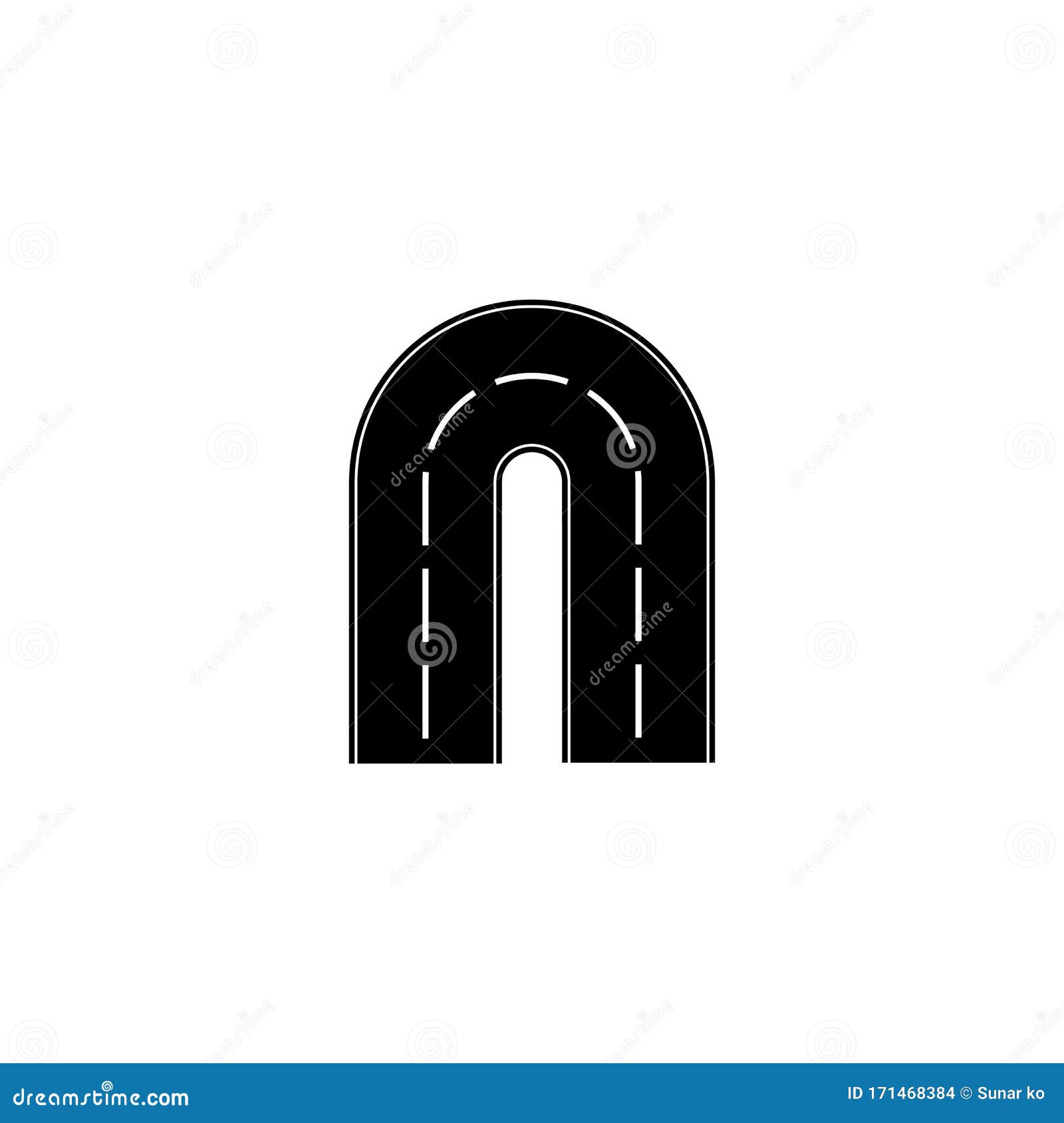 Road Icon Isolated on White Background Stock Vector - Illustration of ...