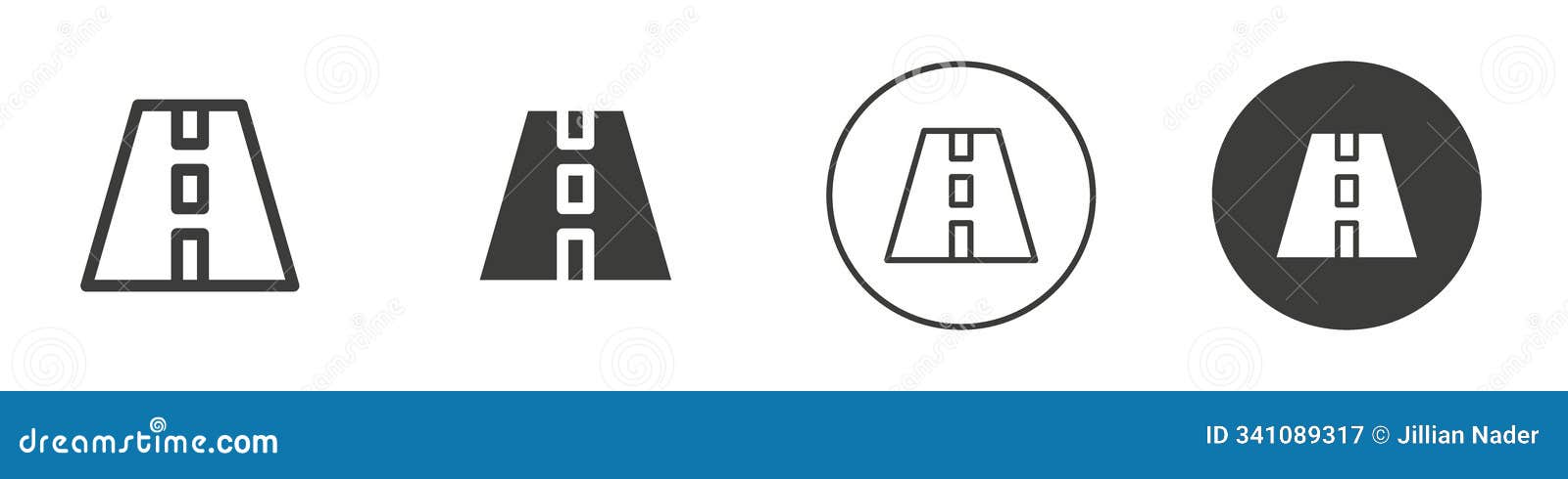 Road Icon Simple Outline Vector Logo Stock Illustration - Illustration ...