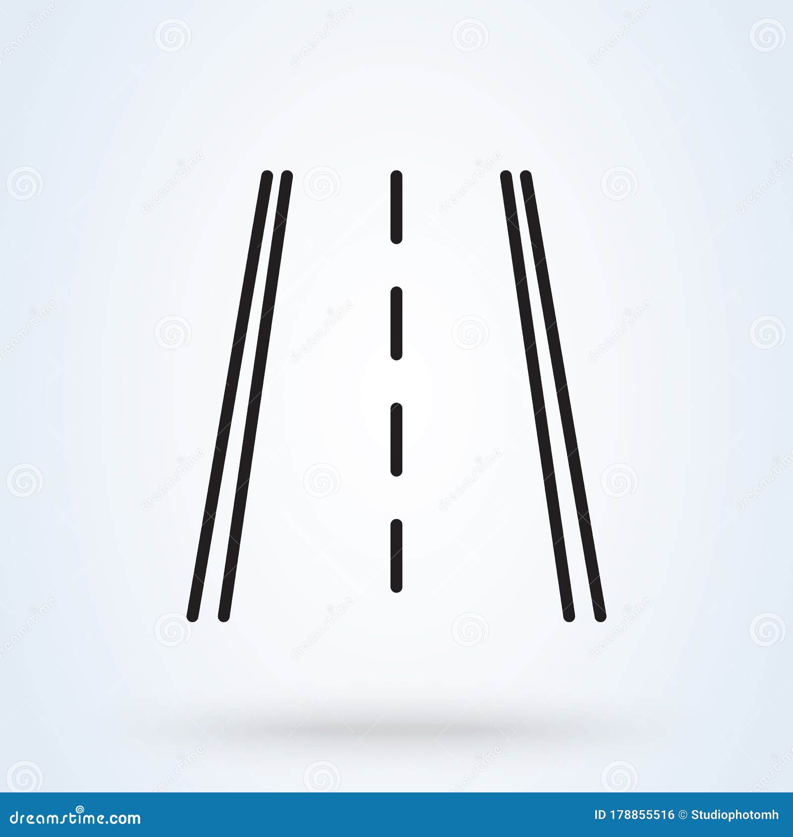 Road Icon Simple Style. Vector Illustration Linear Style Stock Vector ...