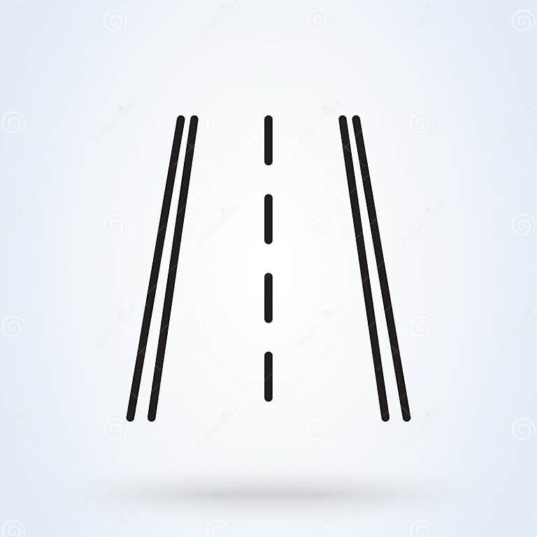 Road Icon Simple Style. Vector Illustration Linear Style Stock Vector ...