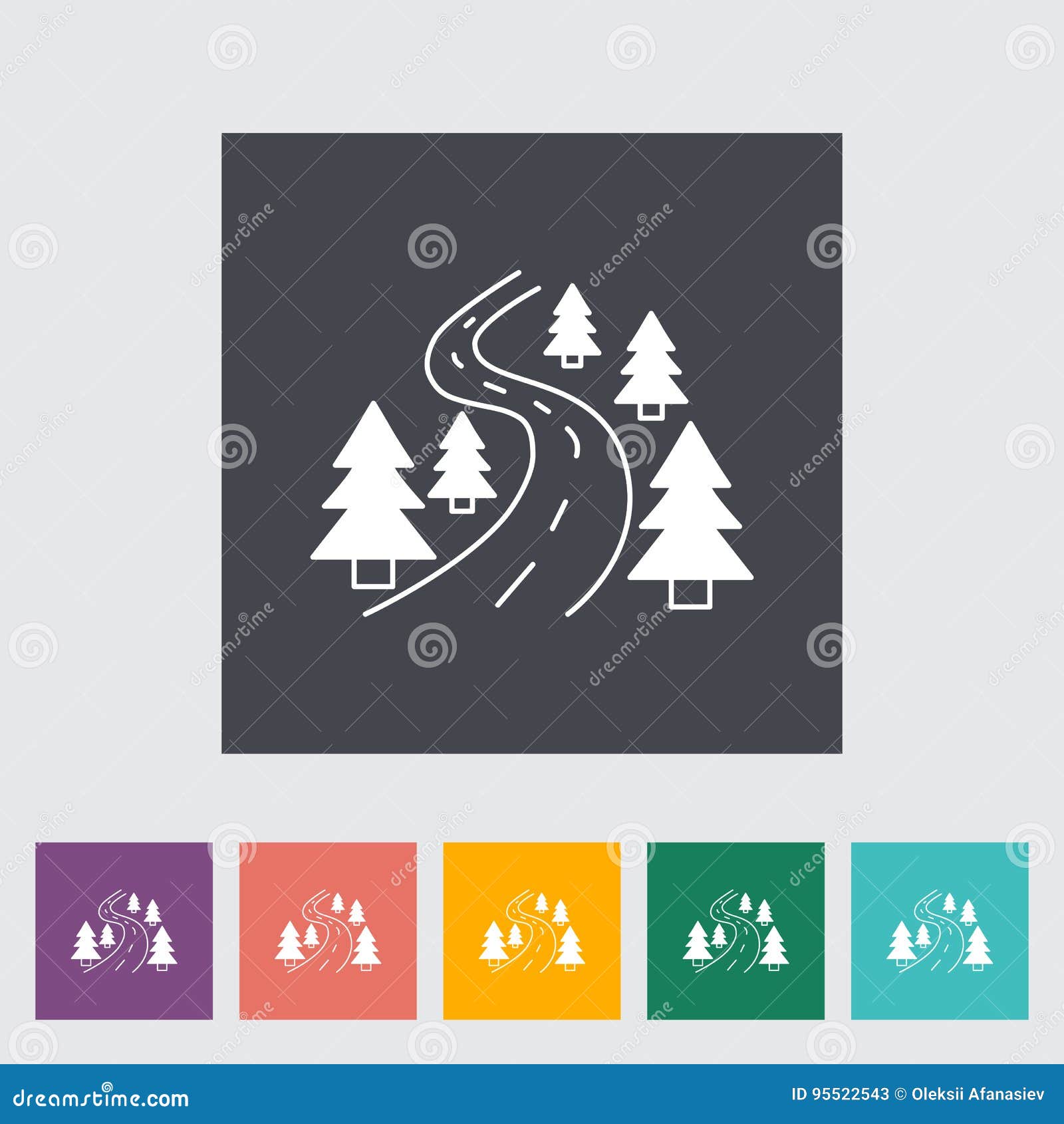 Road icon stock vector. Illustration of direction, clip - 95522543