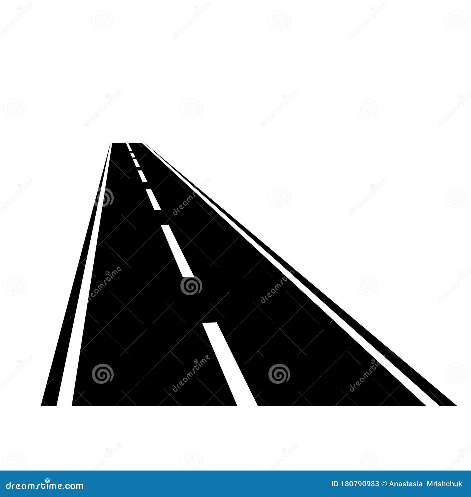 Road Icon on a White Background Stock Illustration - Illustration of ...