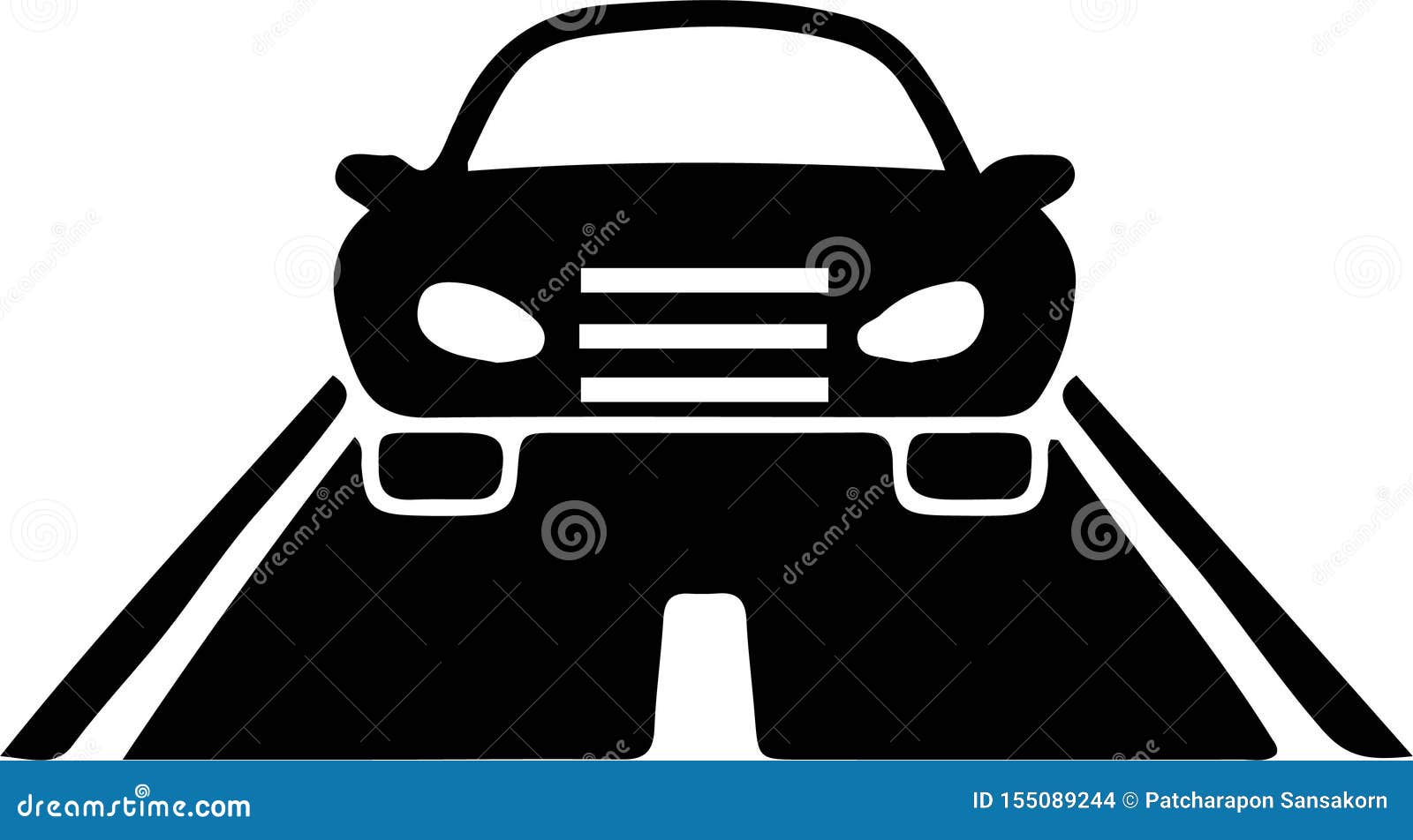 Road Icon on White Background Stock Illustration - Illustration of ...