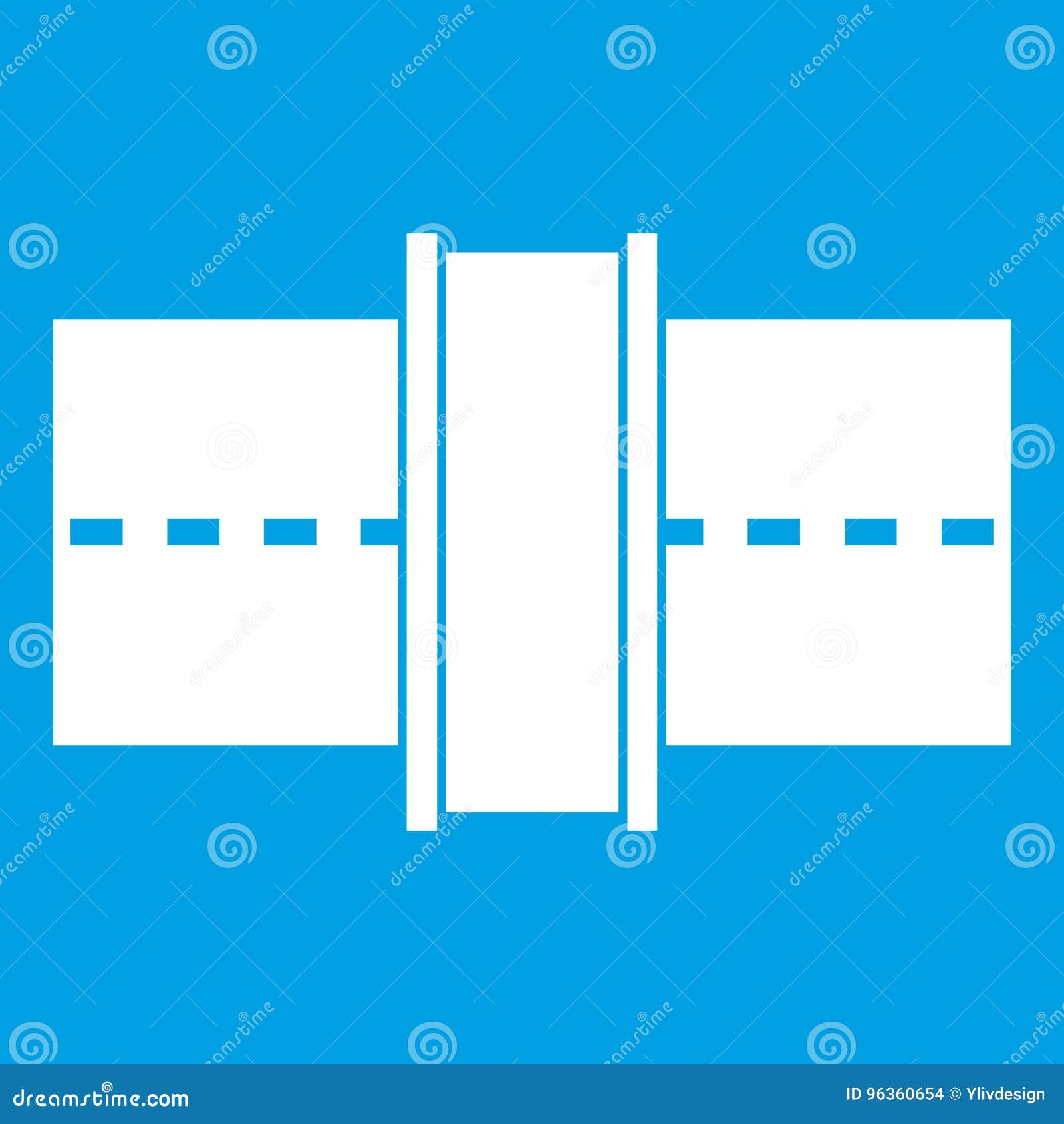 Road icon white stock vector. Illustration of lane, traffic - 96360654
