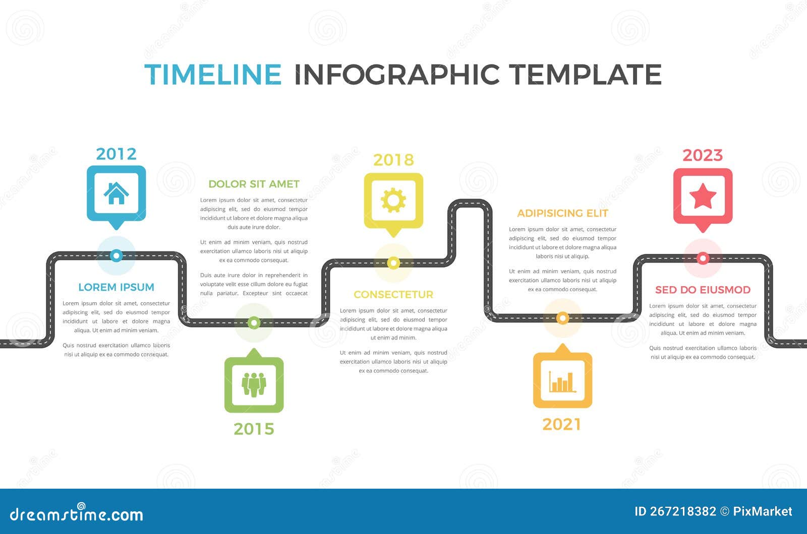 Road Infographics stock vector. Illustration of concept - 267218382