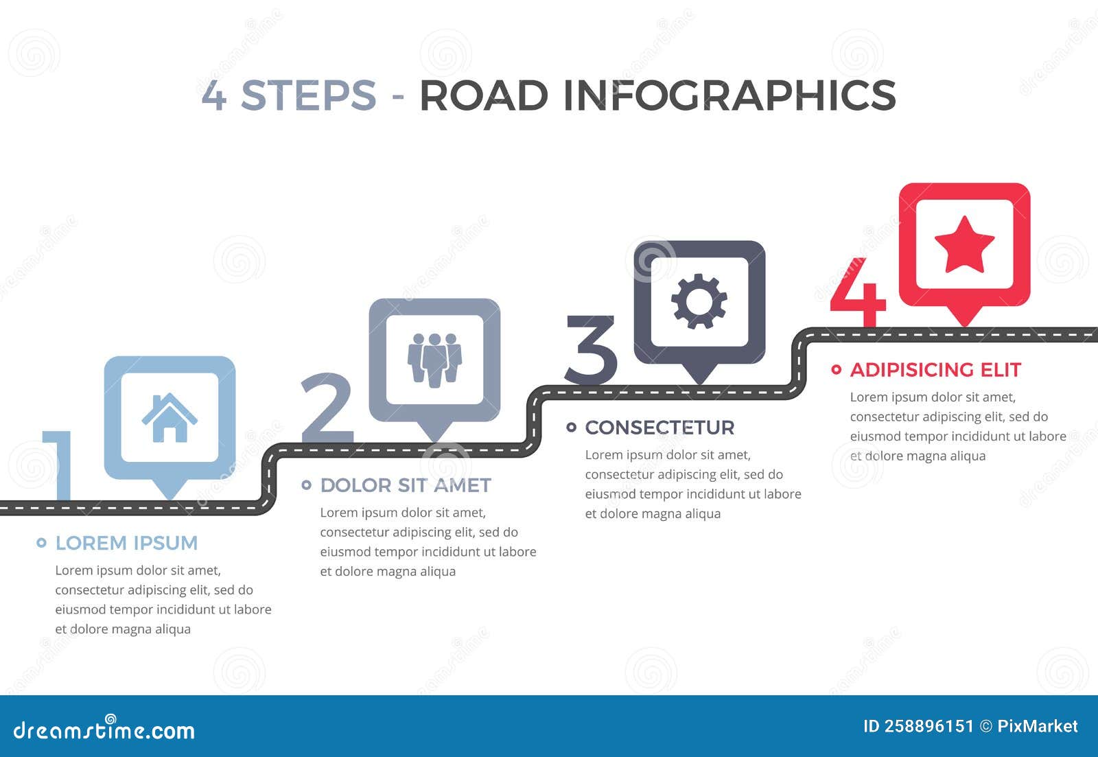 Road Infographics. Top View 3d. Road Interchange, Roundabouts. This ...
