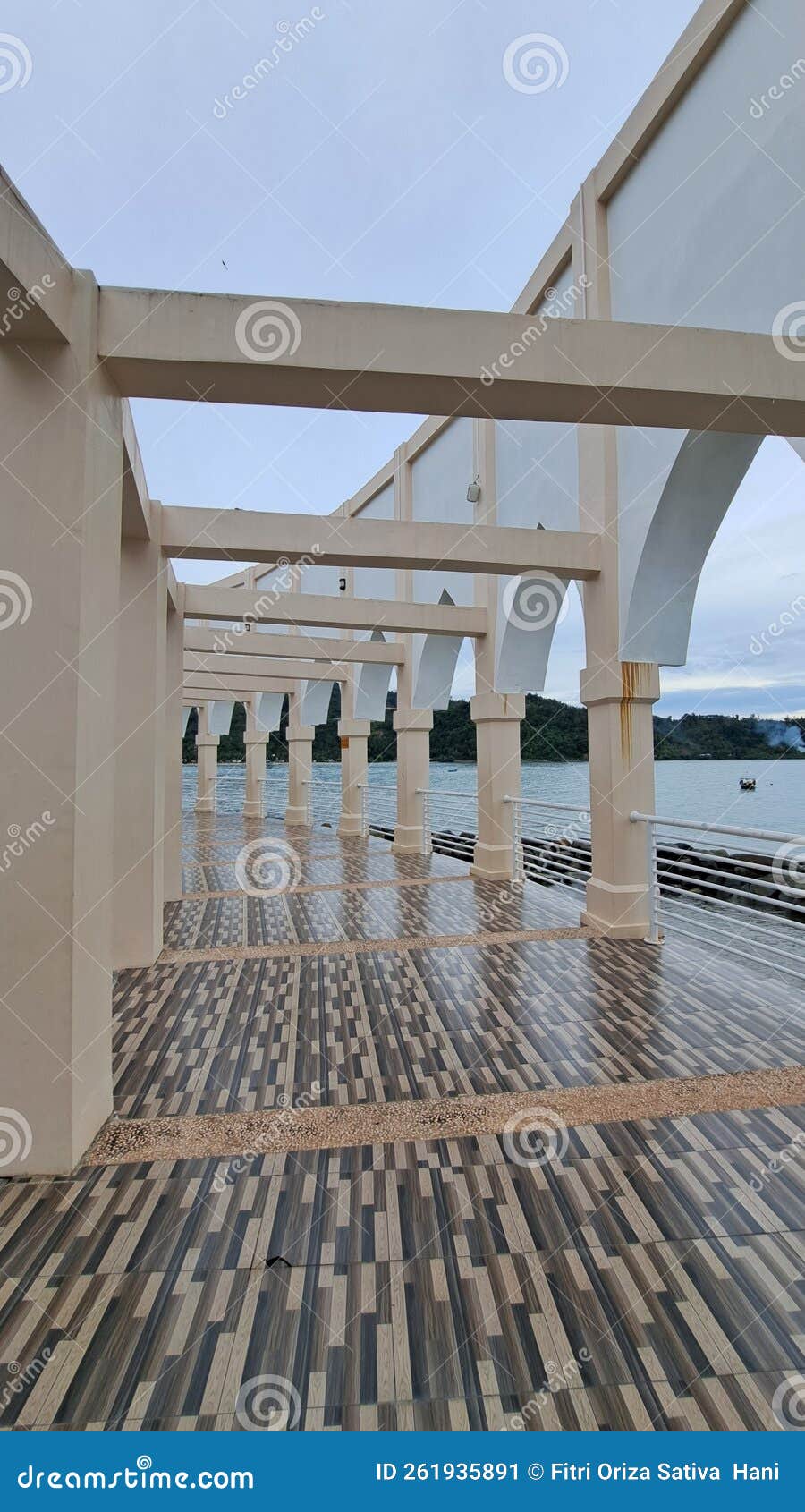 The Road Inside the Floating Mosque on the South Coast, West Sumatra ...