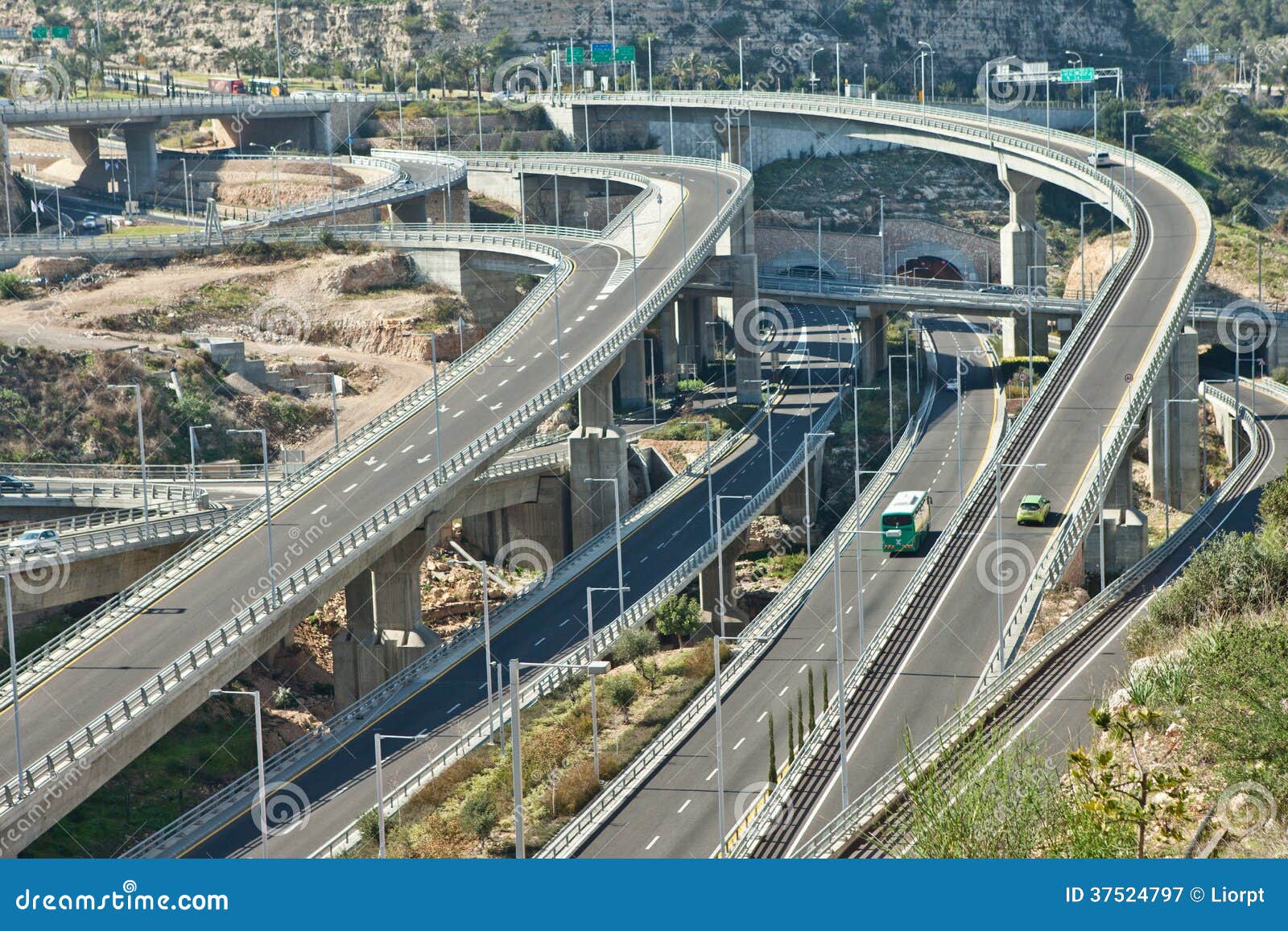 Multiple Levels Of Freeways Stock Photo | CartoonDealer.com #24348408
