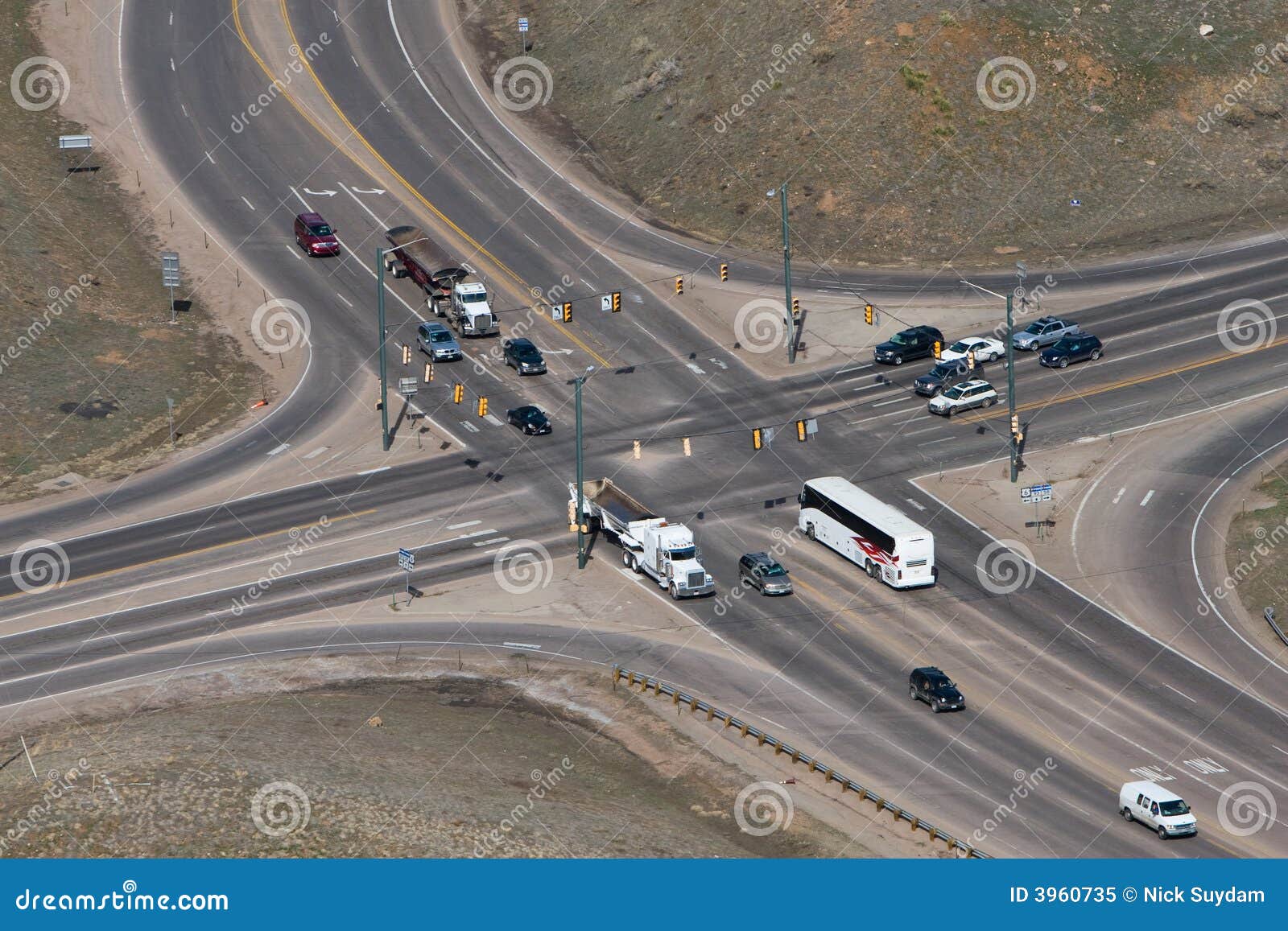 Road Intersection stock image. Image of truck, road, trucking - 3960735