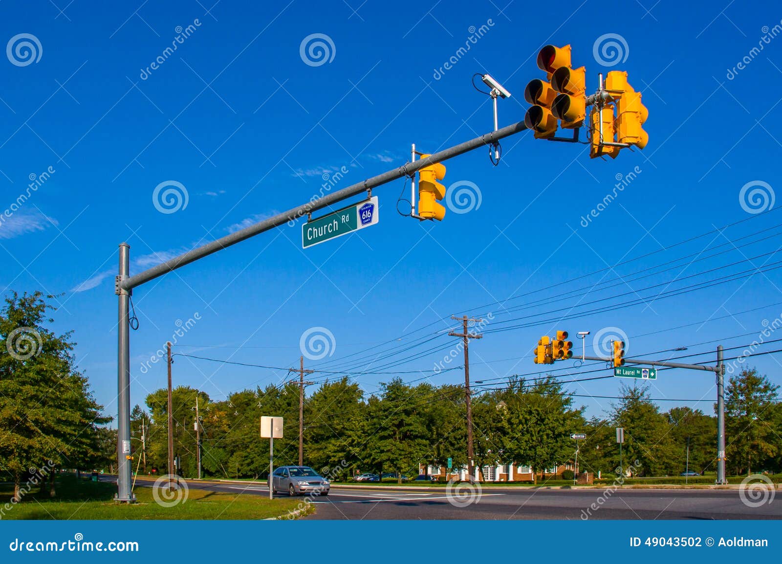 Road intersection stock photo. Image of urban, road, cityscape - 49043502