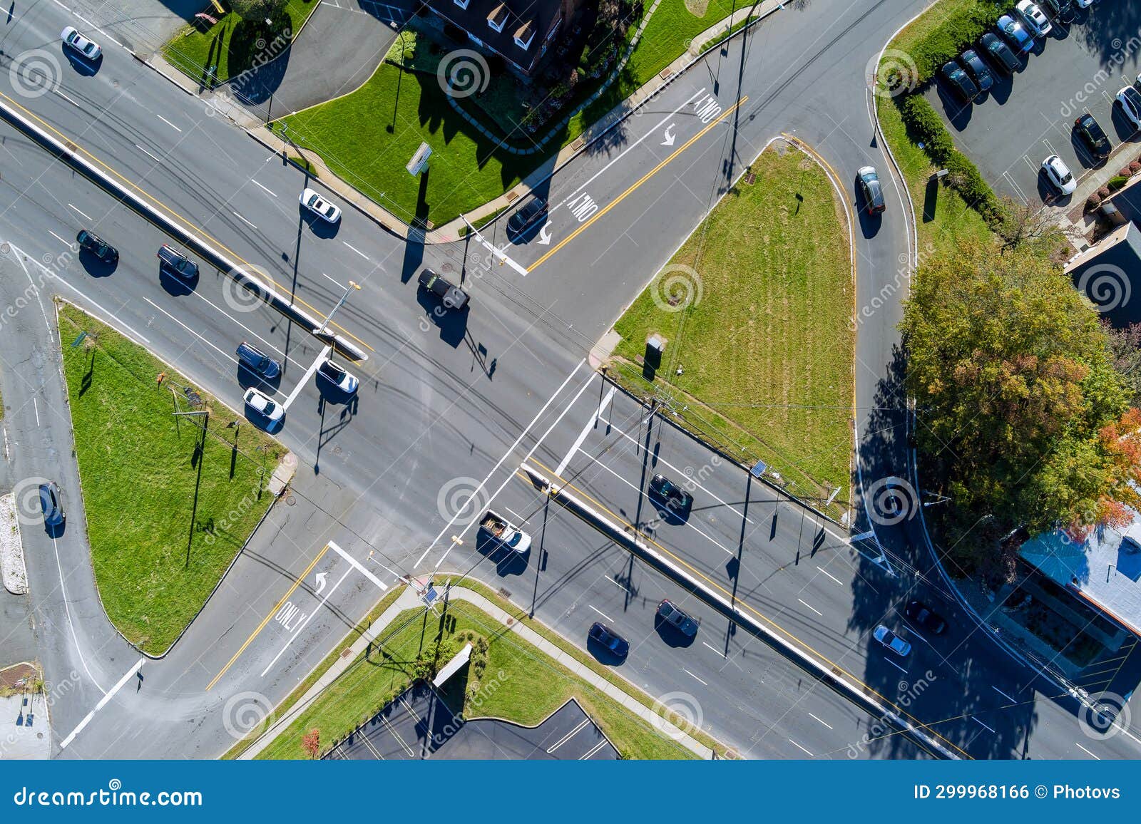 Road Intersection Urban Transportation during Rush Hour with a Heavy ...