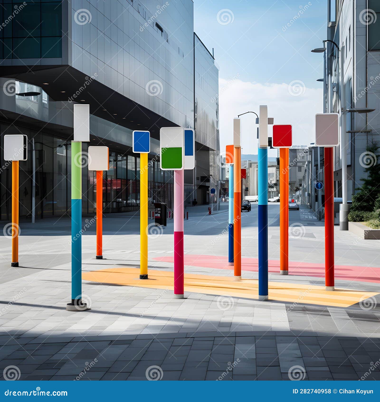 Road Intersections Equipped with Reliable and Visible Signposts Stock ...