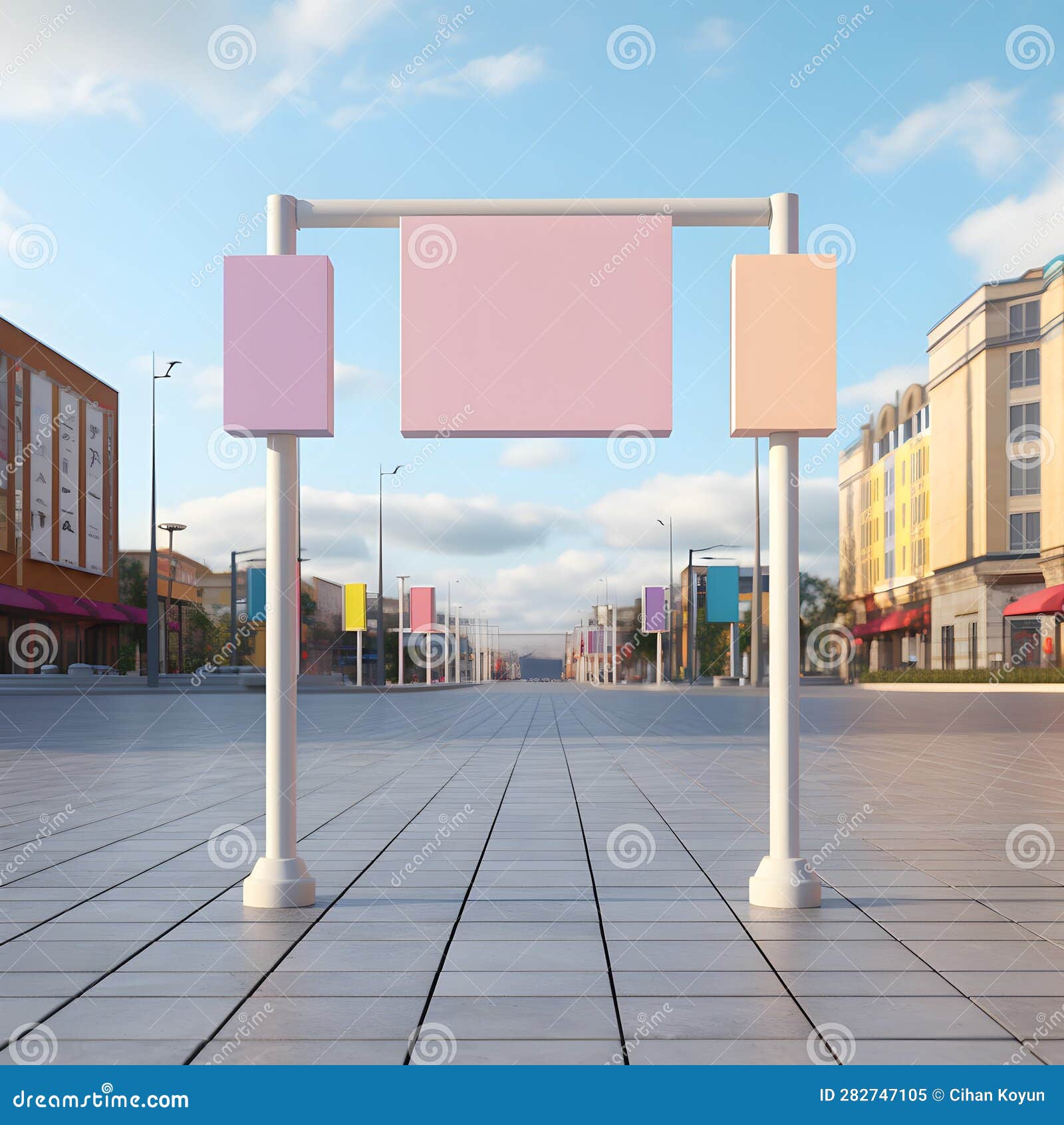 Road Intersections Equipped with Visible and Reliable Signposts Stock ...