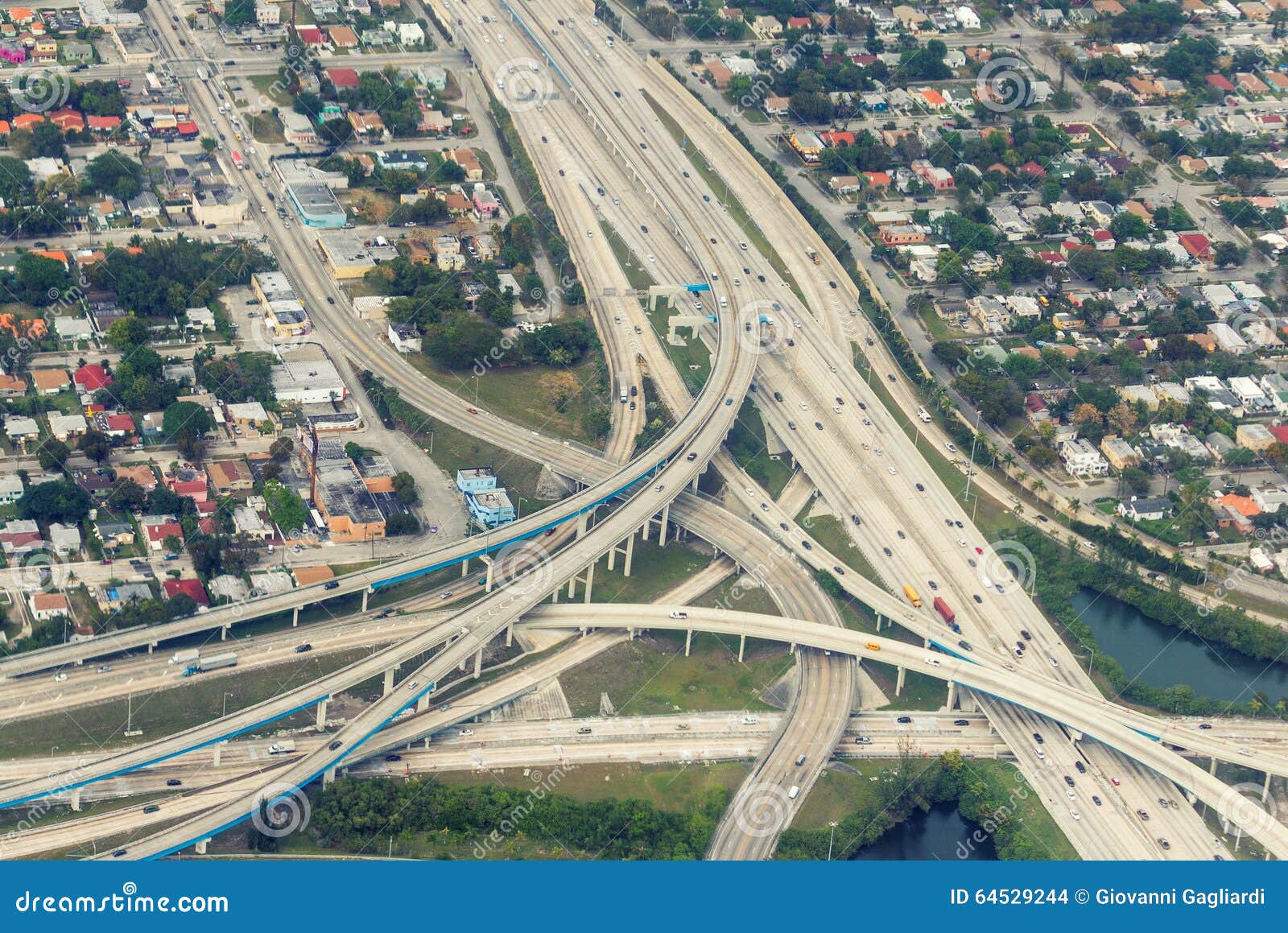 Road Intersections, View from Above Stock Photo - Image of ...