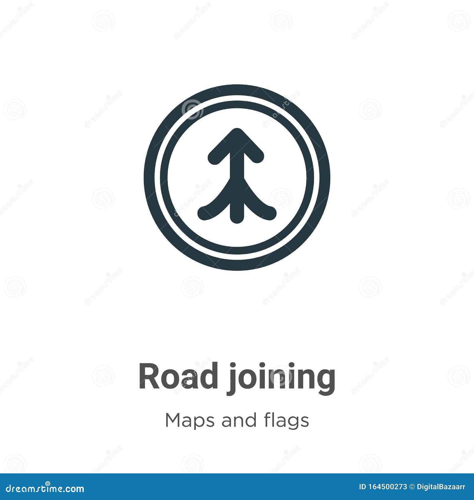Road Joining Icon Vector Isolated On White Background, Road Join ...