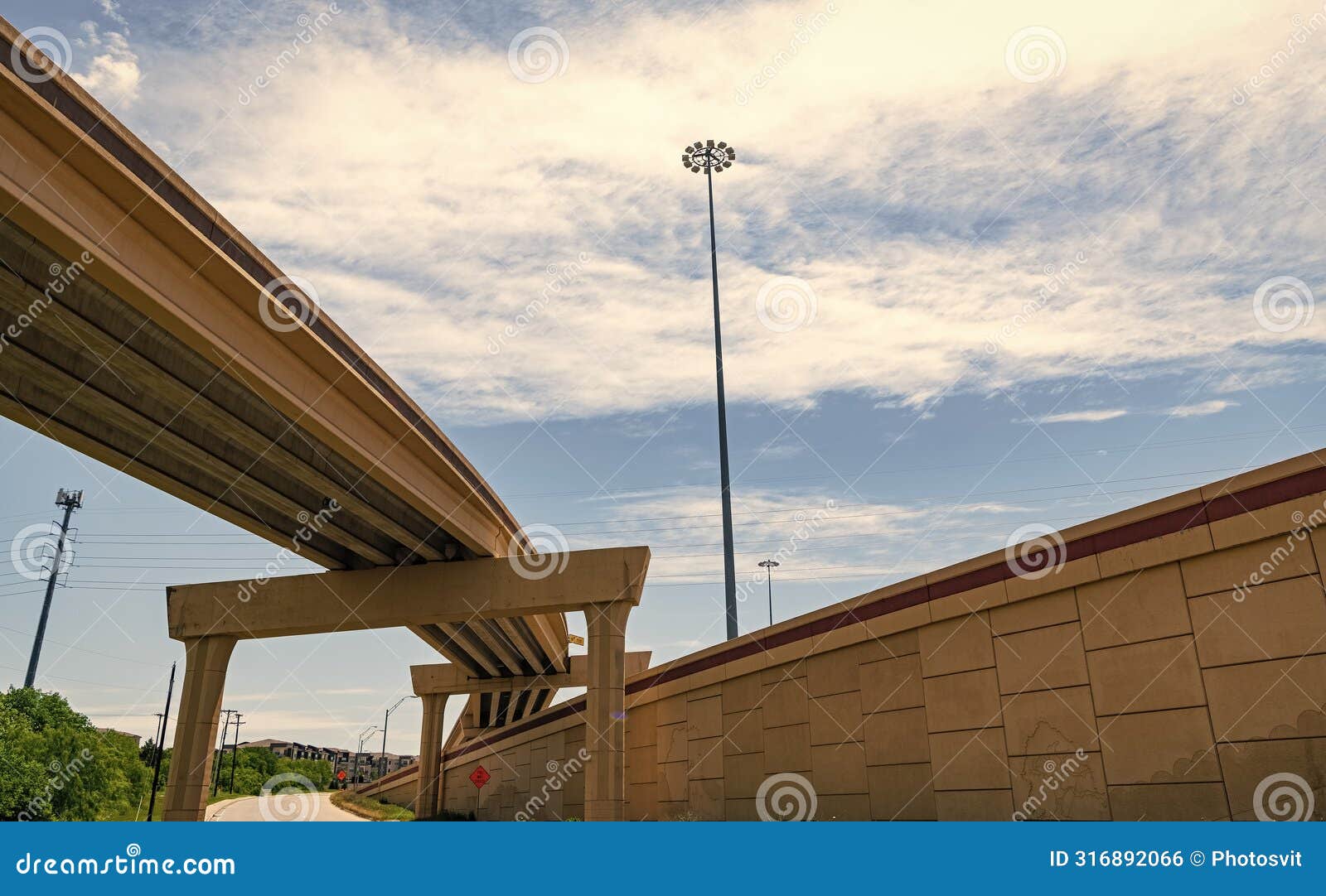 Road Junction. Flyover Architecture of Transport System. Bridge ...