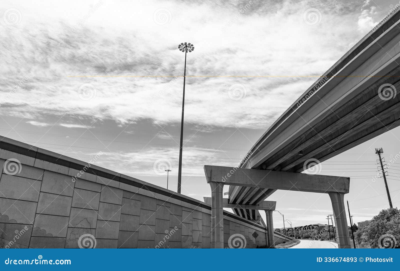 Road Junction. Flyover Architecture of Transport System. Bridge ...