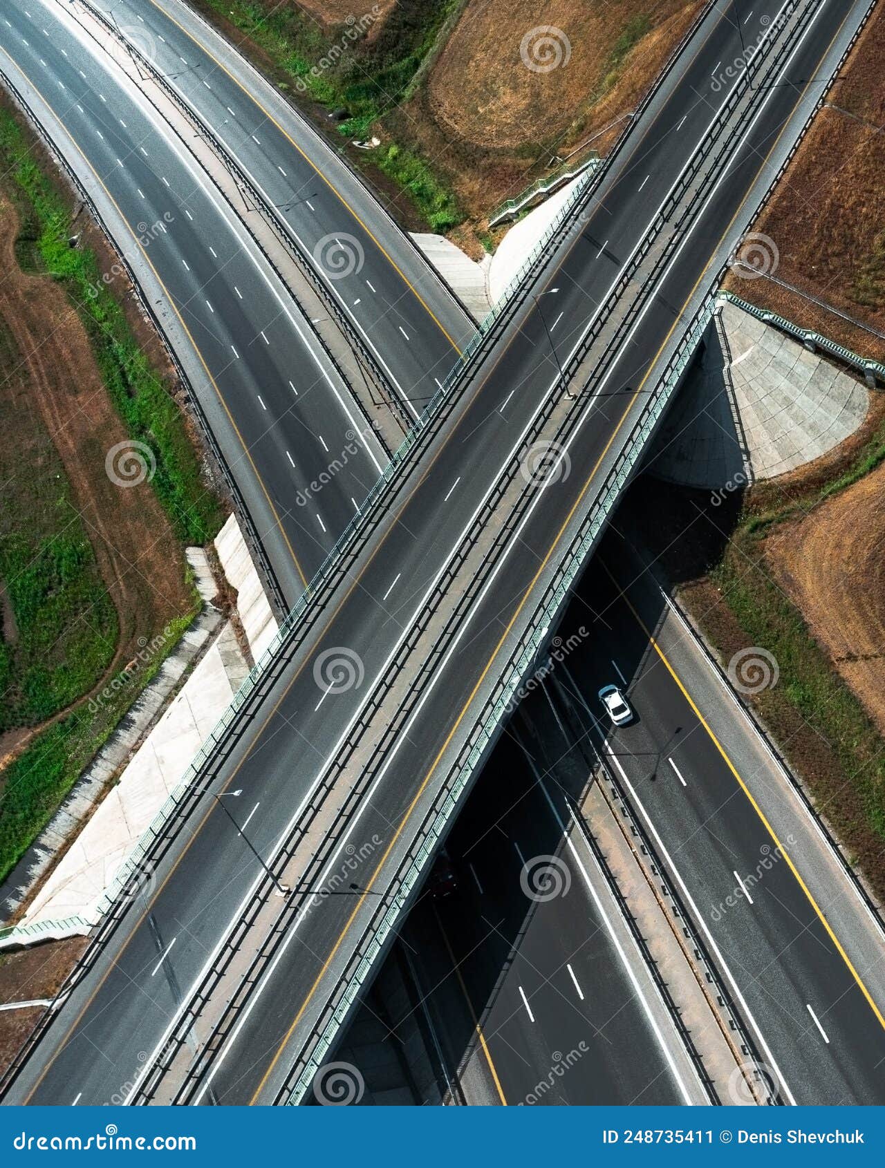 Road Junction of the Freeway. Highway Roads Stock Image - Image of ...